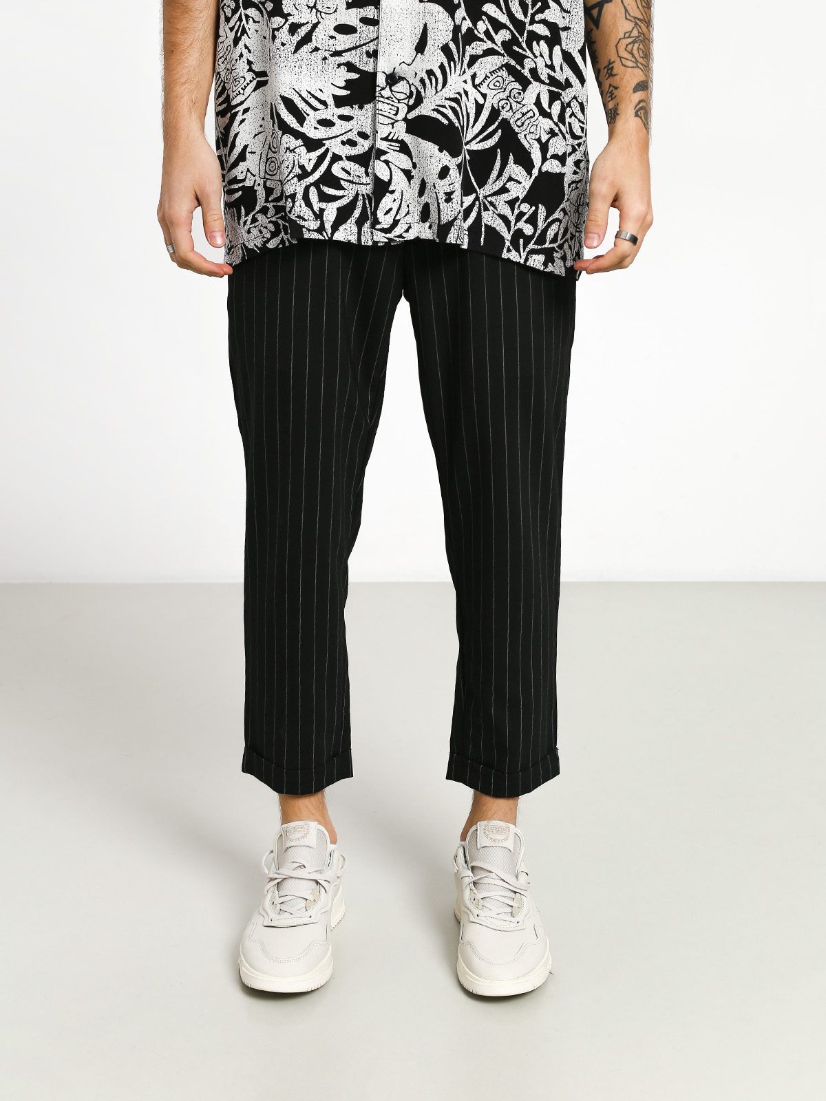 Carhartt WIP Taylor Pants - black (pinstripe black/white)