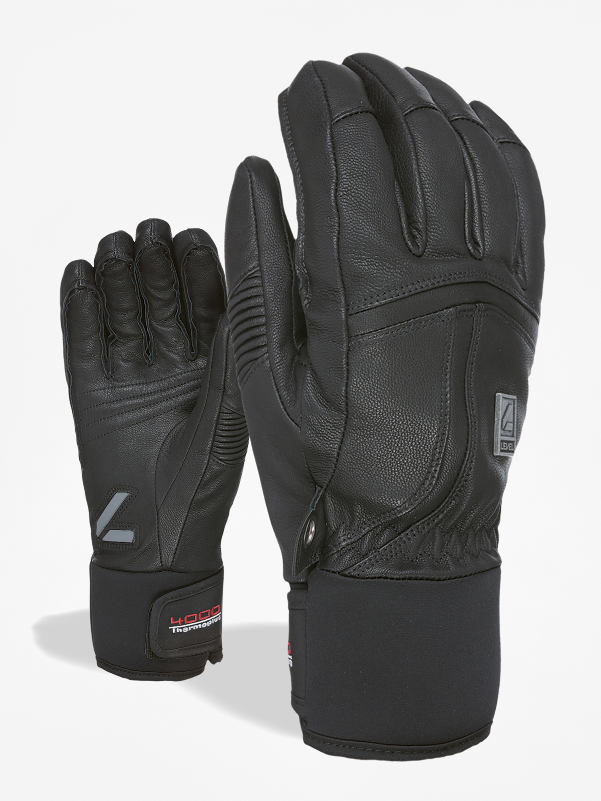 Level Off Piste Leather Gloves - black (black)
