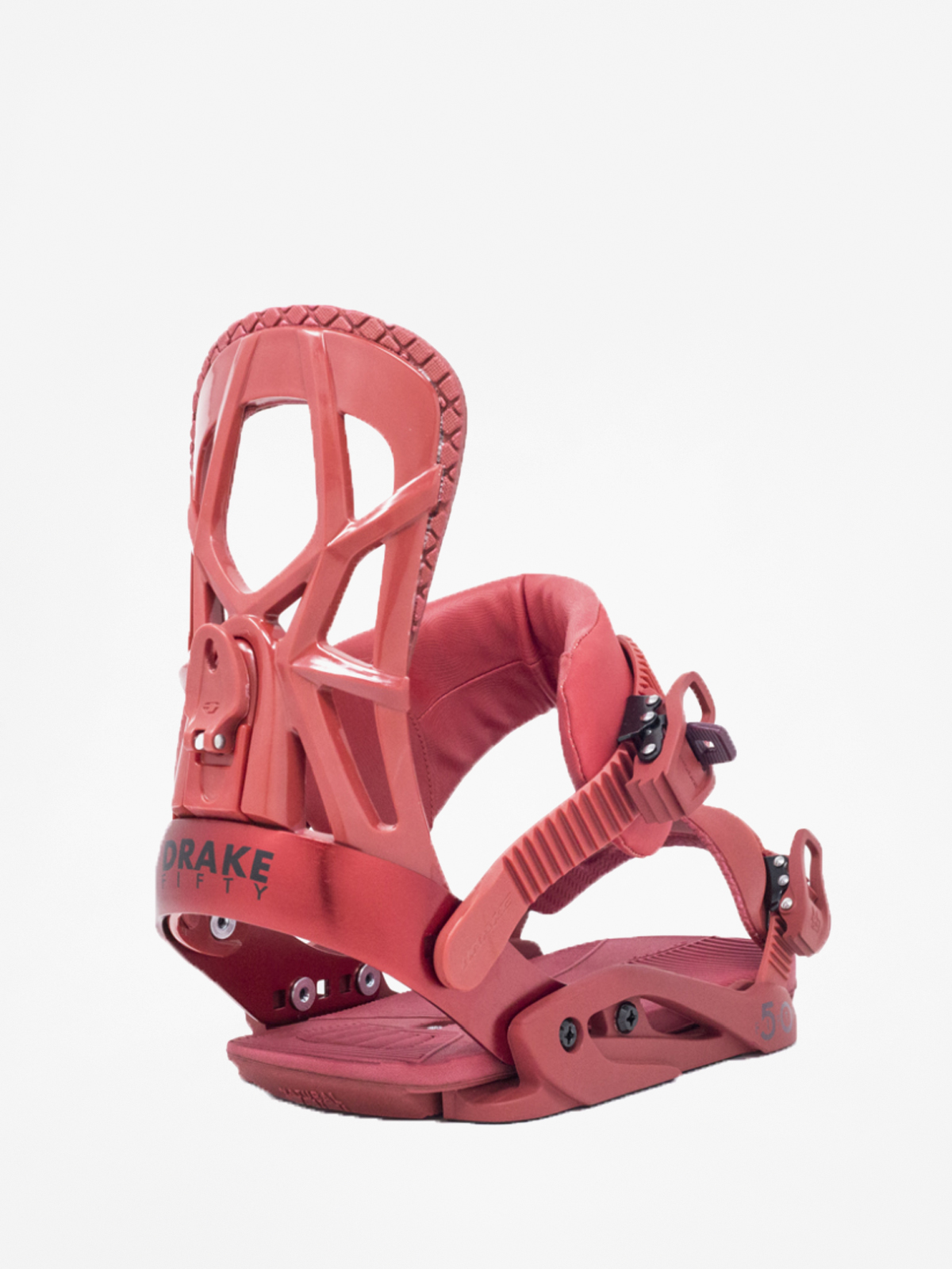Drake Fifty Snowboard bindings - pink (bloody red)