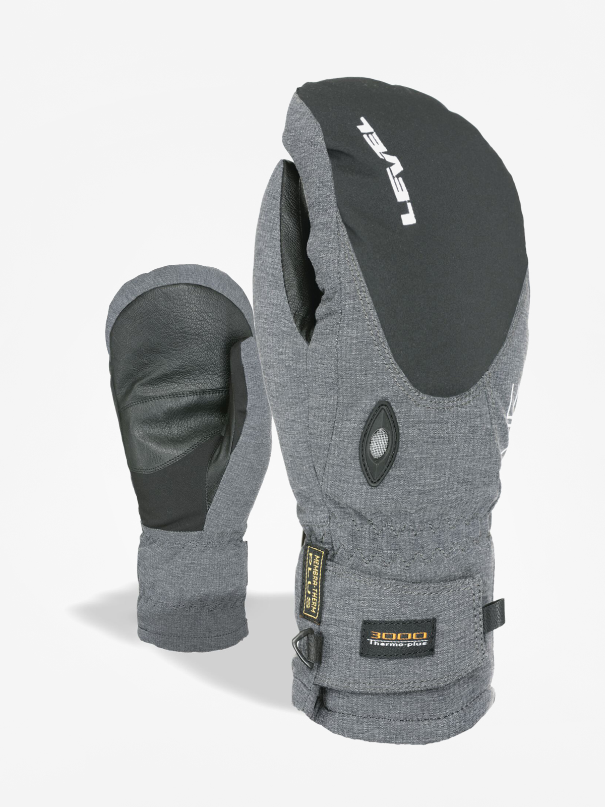 Level Alpine Mitt Gloves - grey (pk black)