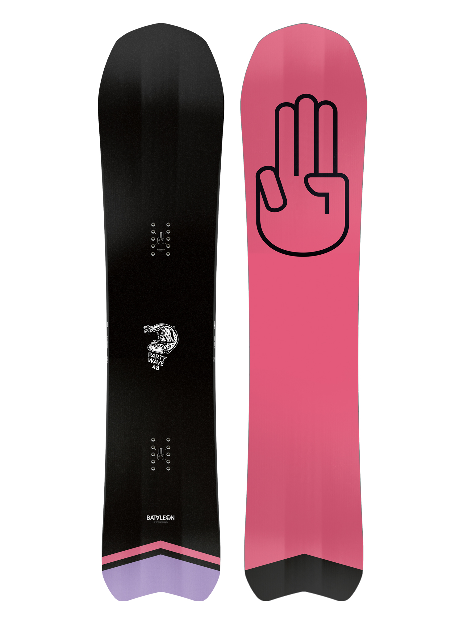 Bataleon Party Wave Snowboard - black (pink/black)