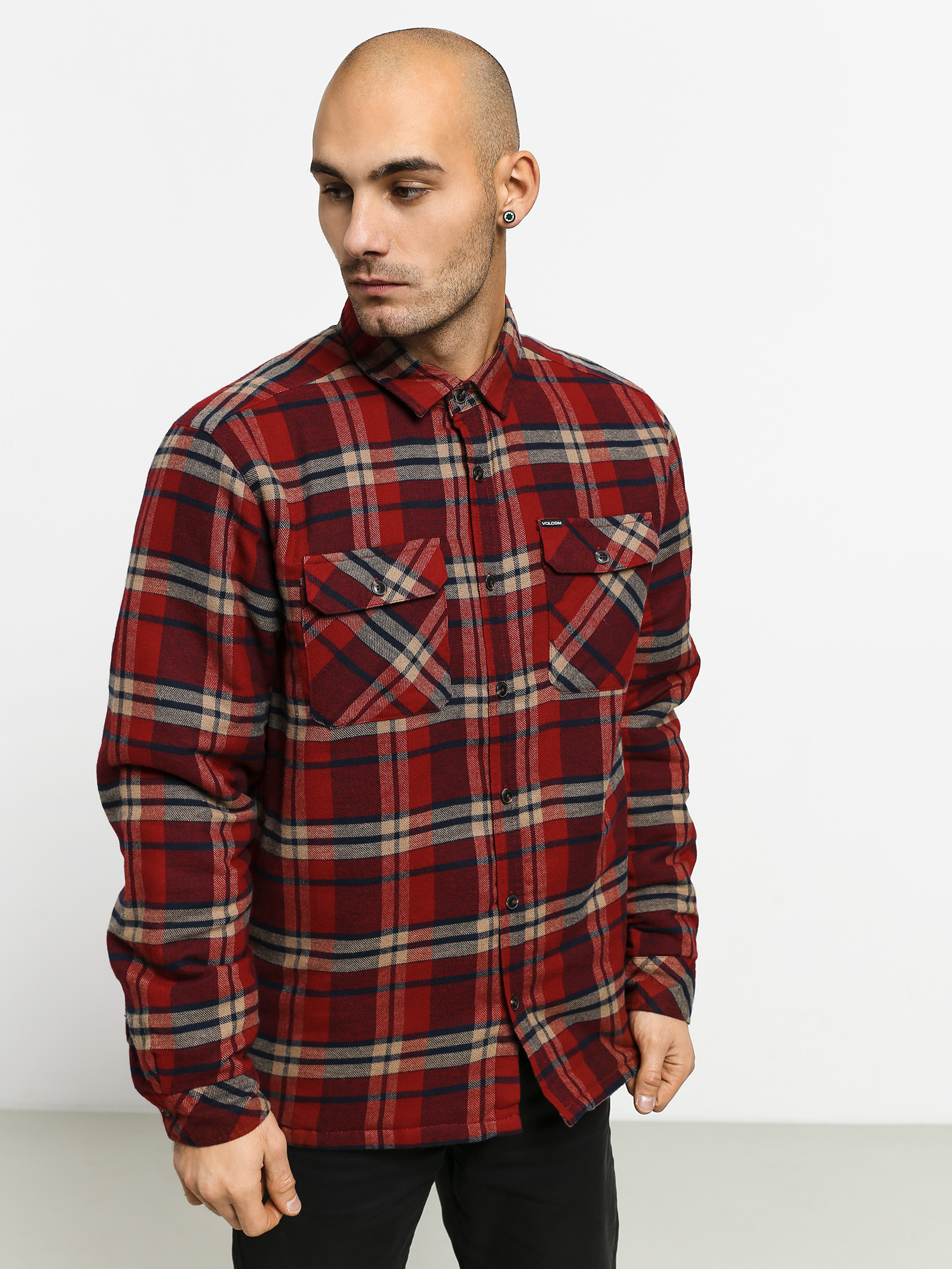 Volcom Belgrade Ls Shirt - red (deep red)