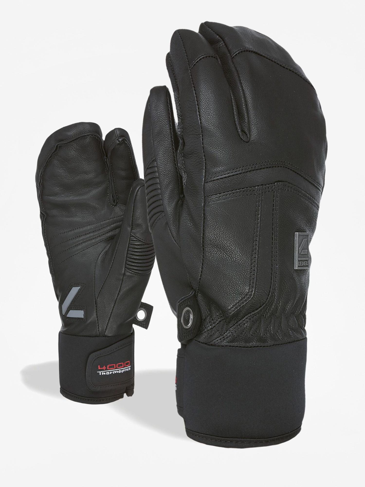 Level Off Piste Leather Trigger Gloves (black)