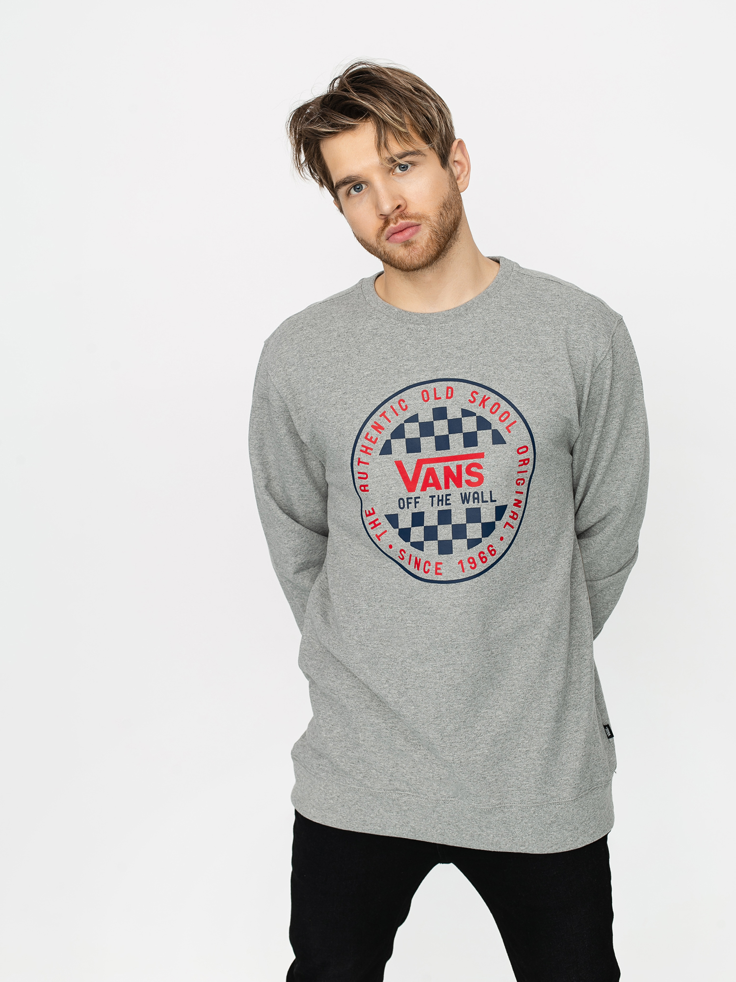 Vans Og Checker Sweatshirt - Grau (cement heather)