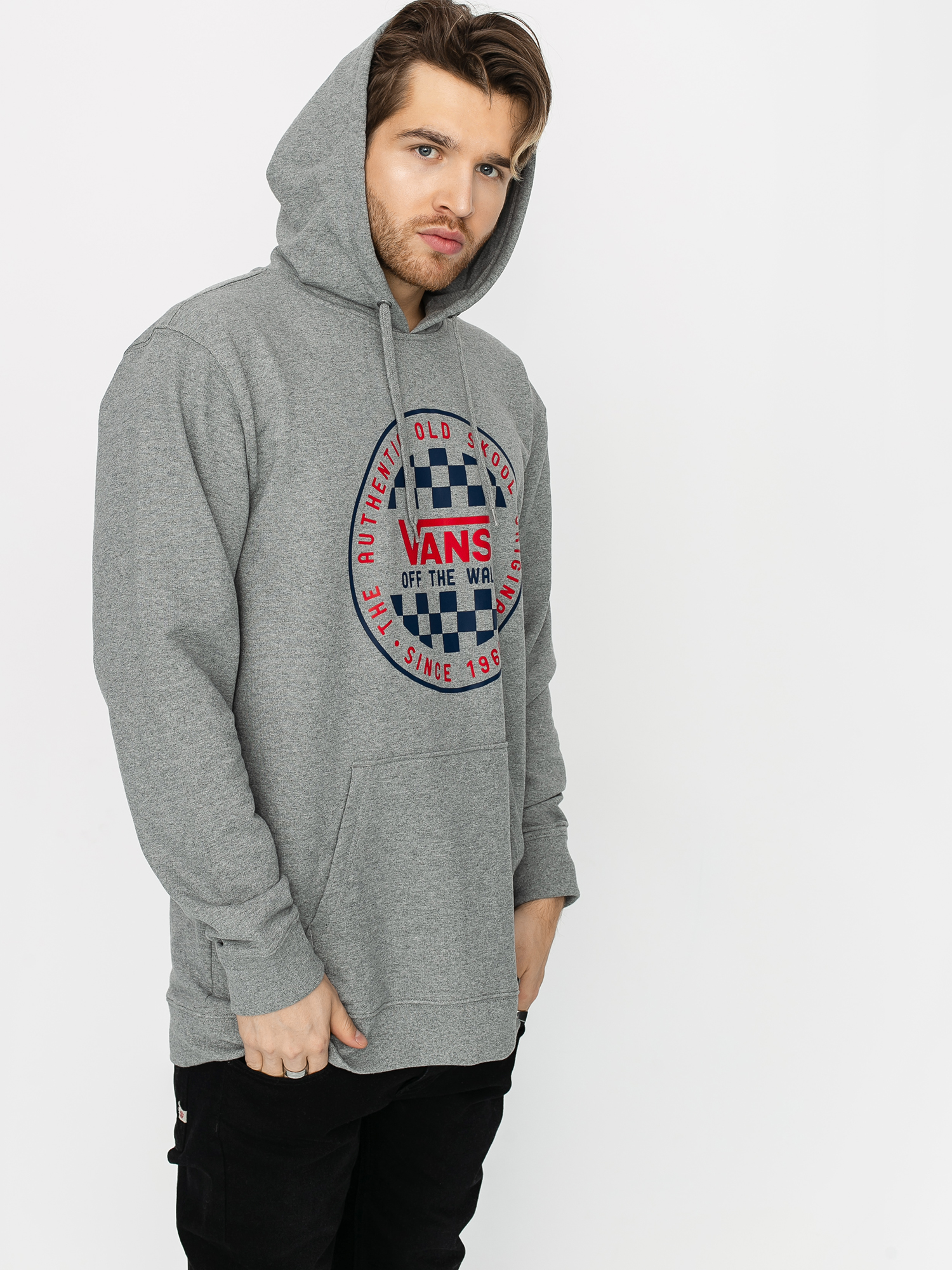 Vans Og Checker HD Hoodie - grey (cement heather)