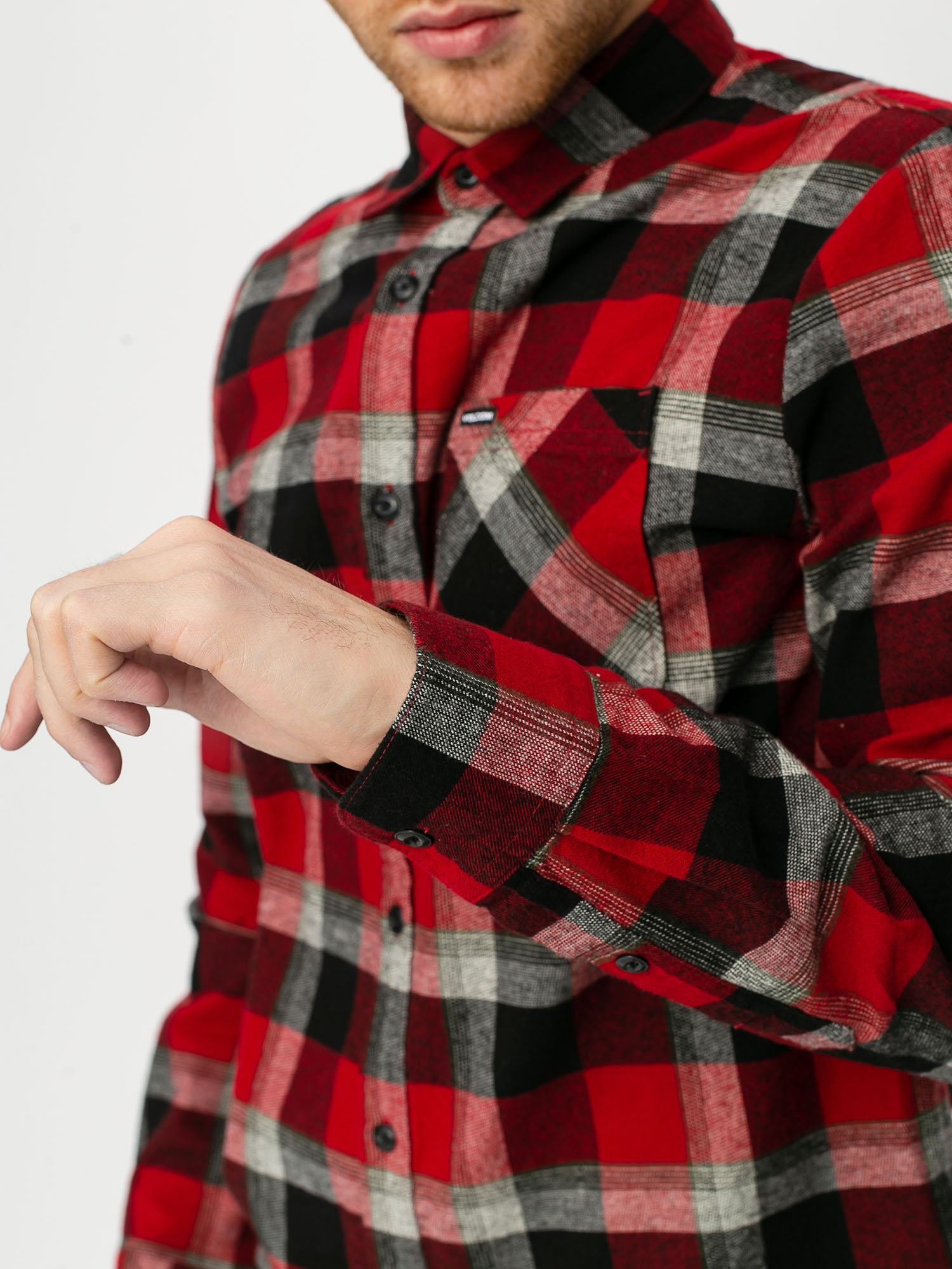 Volcom Caden Plaid Shirt - red (deep red)