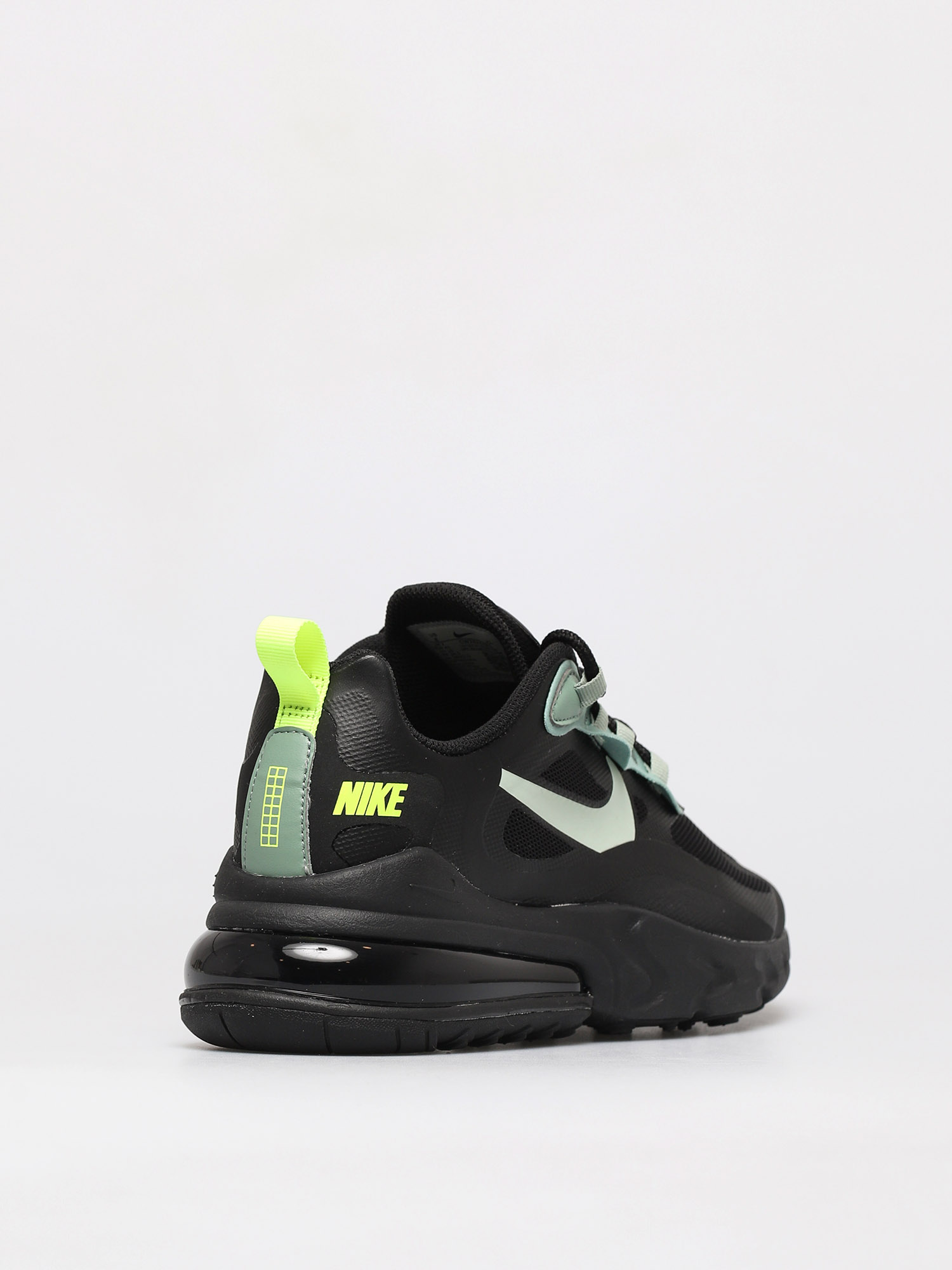 Nike Air Max 270 React Shoes (black/pistachio frost silver pine volt)