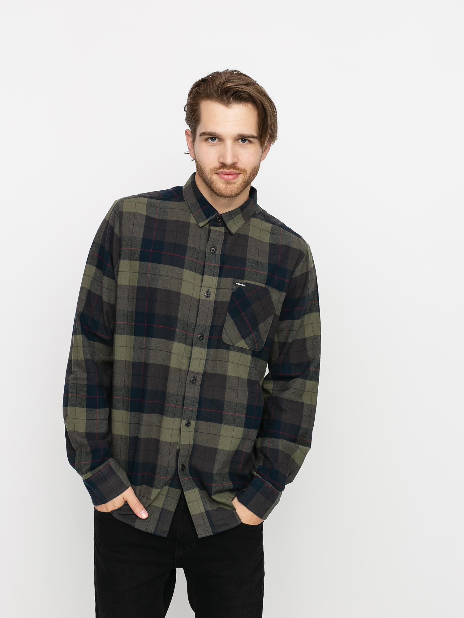 Volcom Caden Plaid Hemd (army green combo)