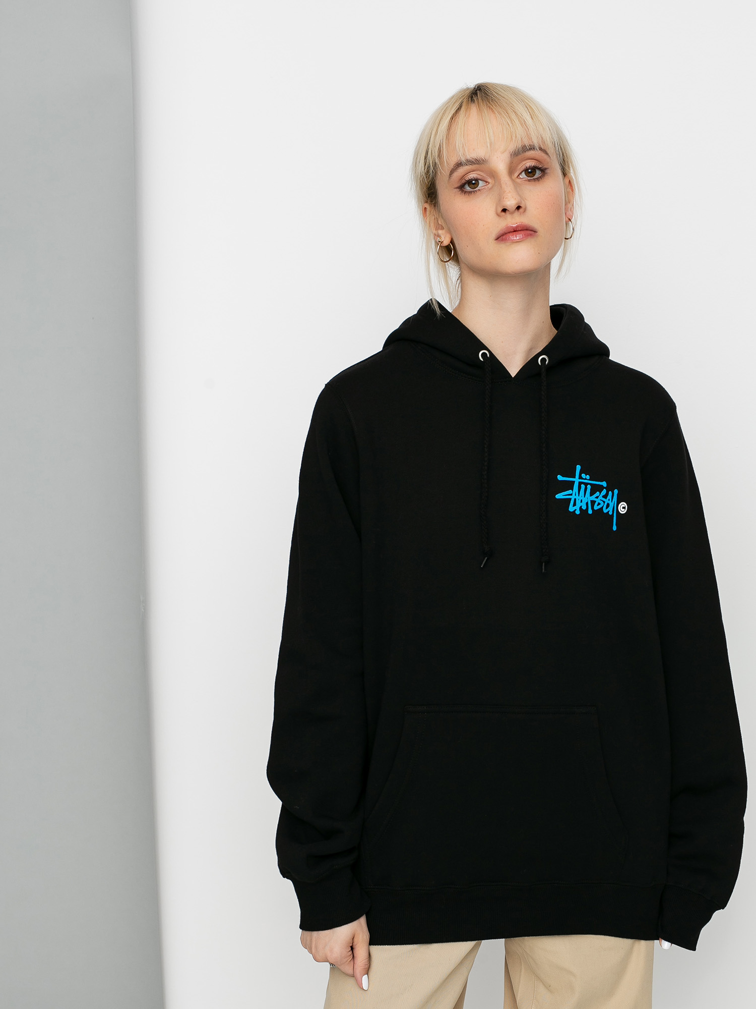 Stussy Basic Logo HD Hoodie Wmn - black (black)