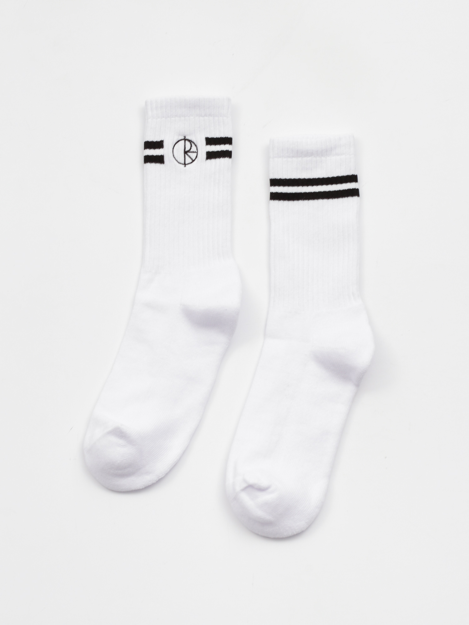 Polar Skate Stroke Logo Socks - white (white)