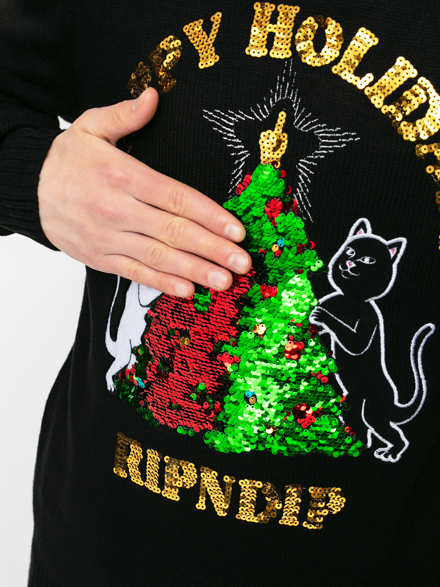 RipNDip Litmas Tree Sweater (black)