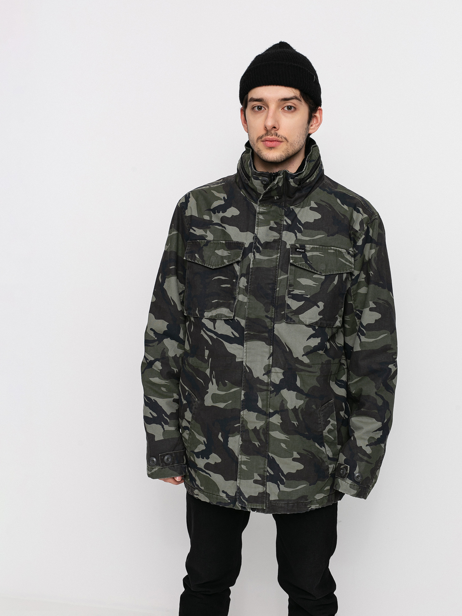 RVCA Field Coat Jacket - camo (woodland camo)