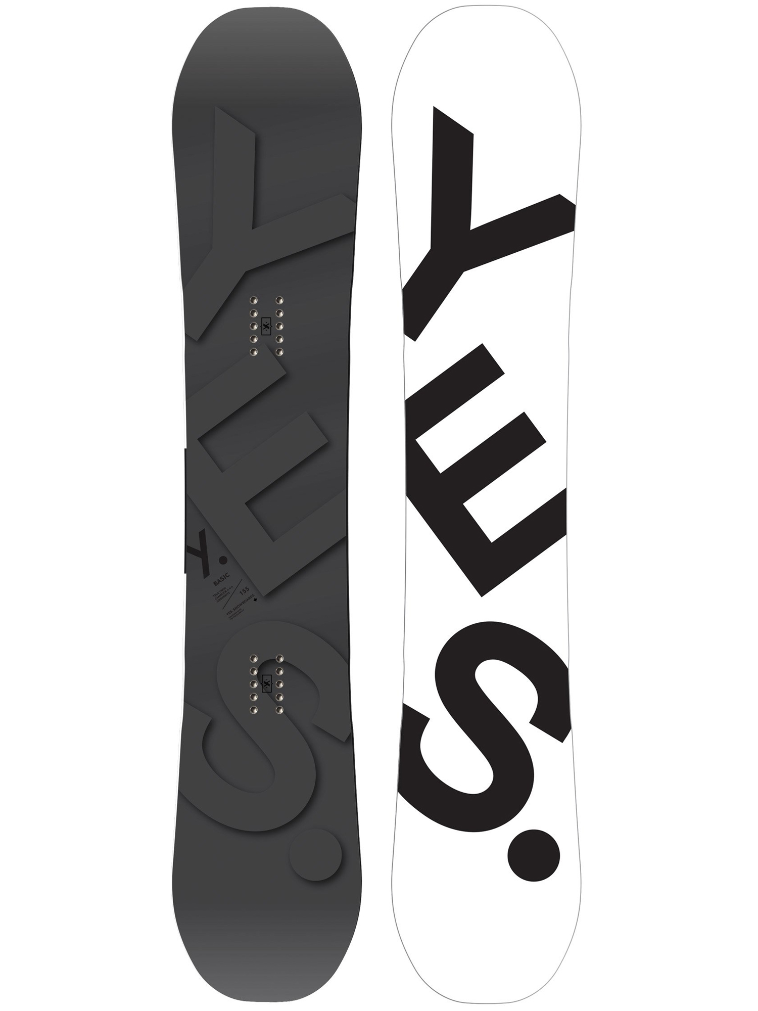 Yes Basic Snowboard - white (white/black)
