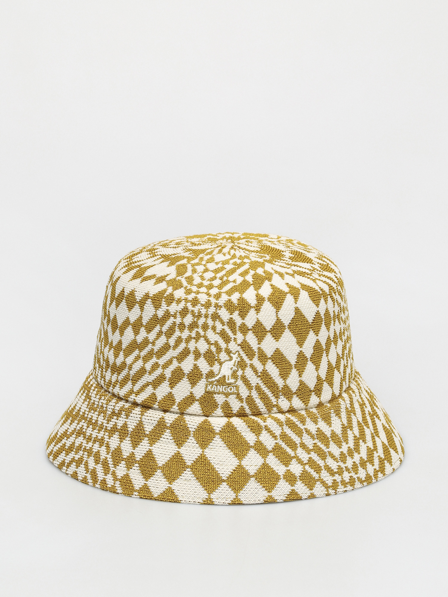 Kangol Warped Check Bucket Hat (golden palm/natural)