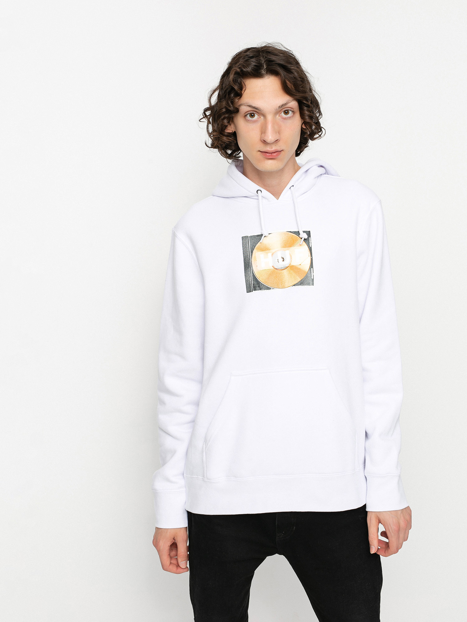 HUF Mix Box Logo HD Hoodie - white (white)