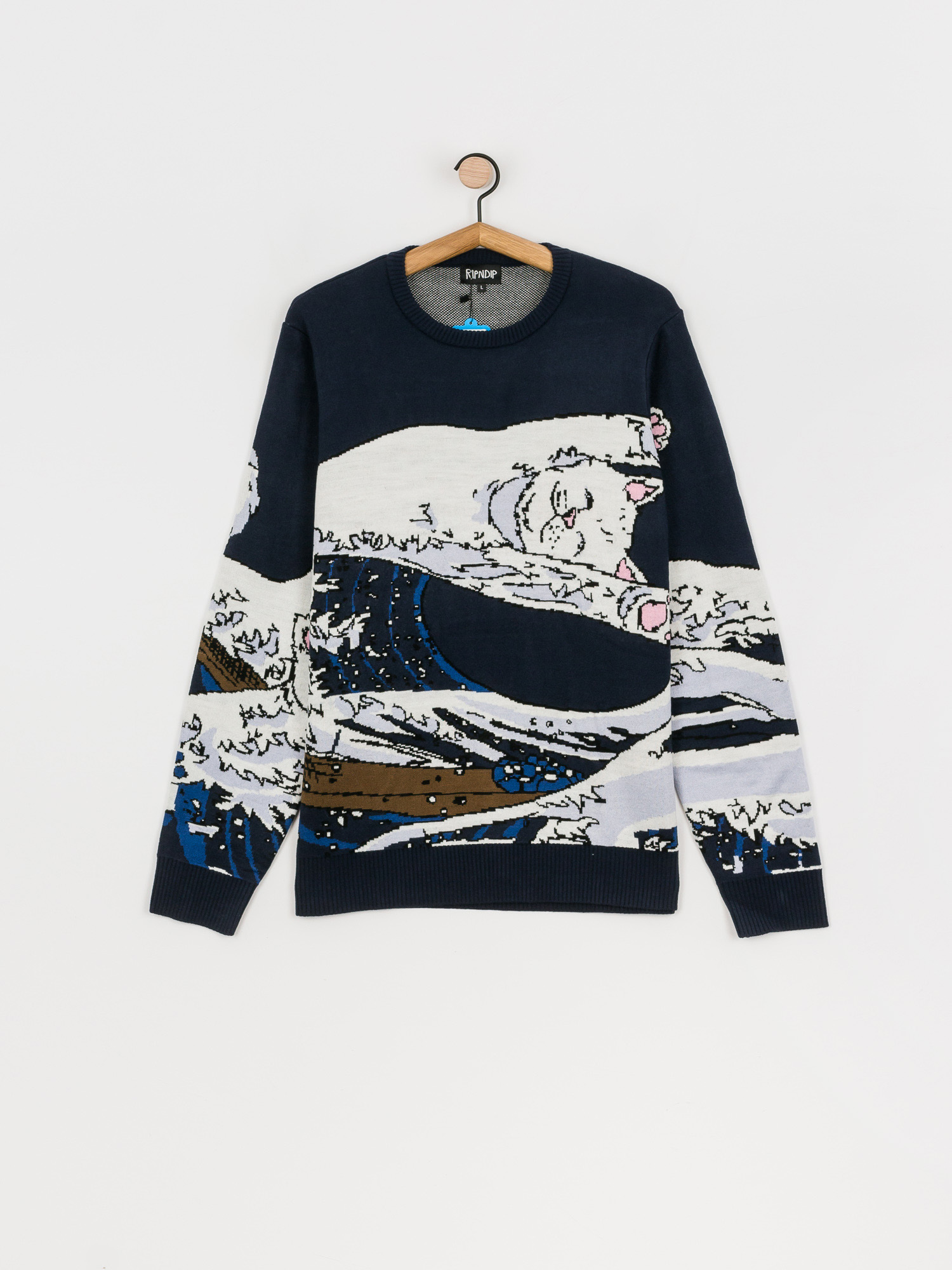 RipNDip Great Wave Sweater (navy)