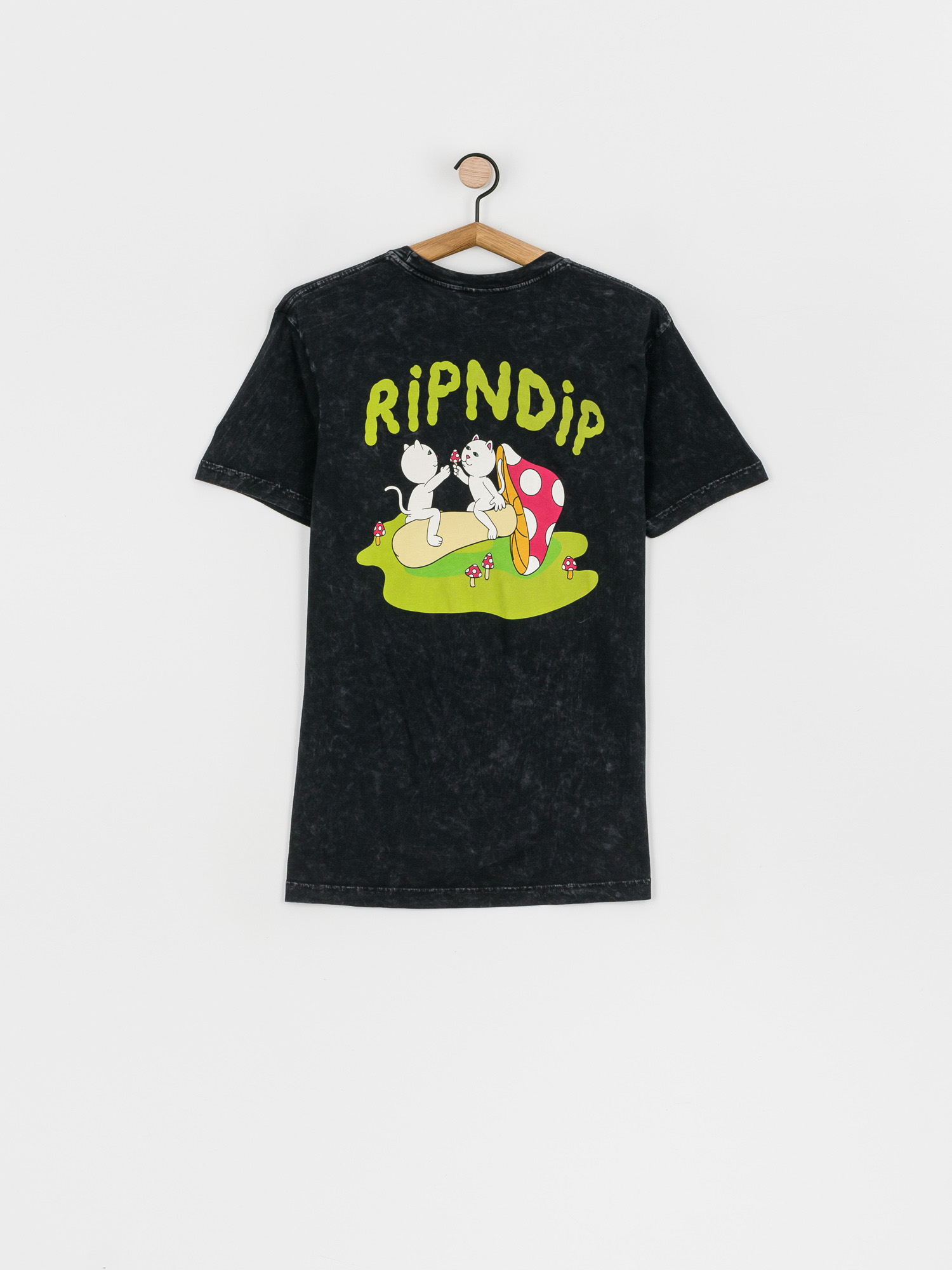 Ripndip Sharing Is Caring T Shirt Black Mineral Wash