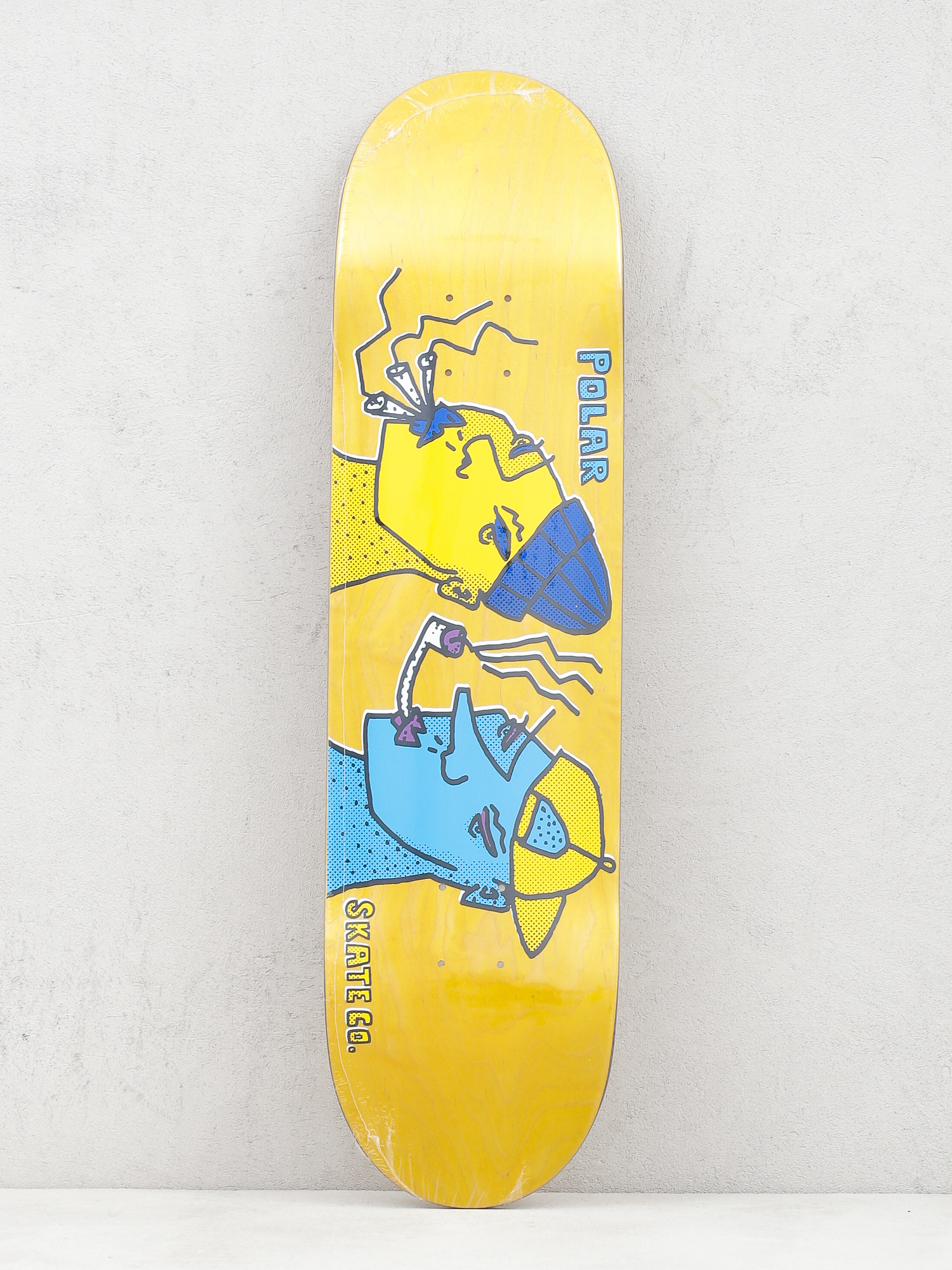 Polar Skate Team Smoking Heads Deck (yellow)