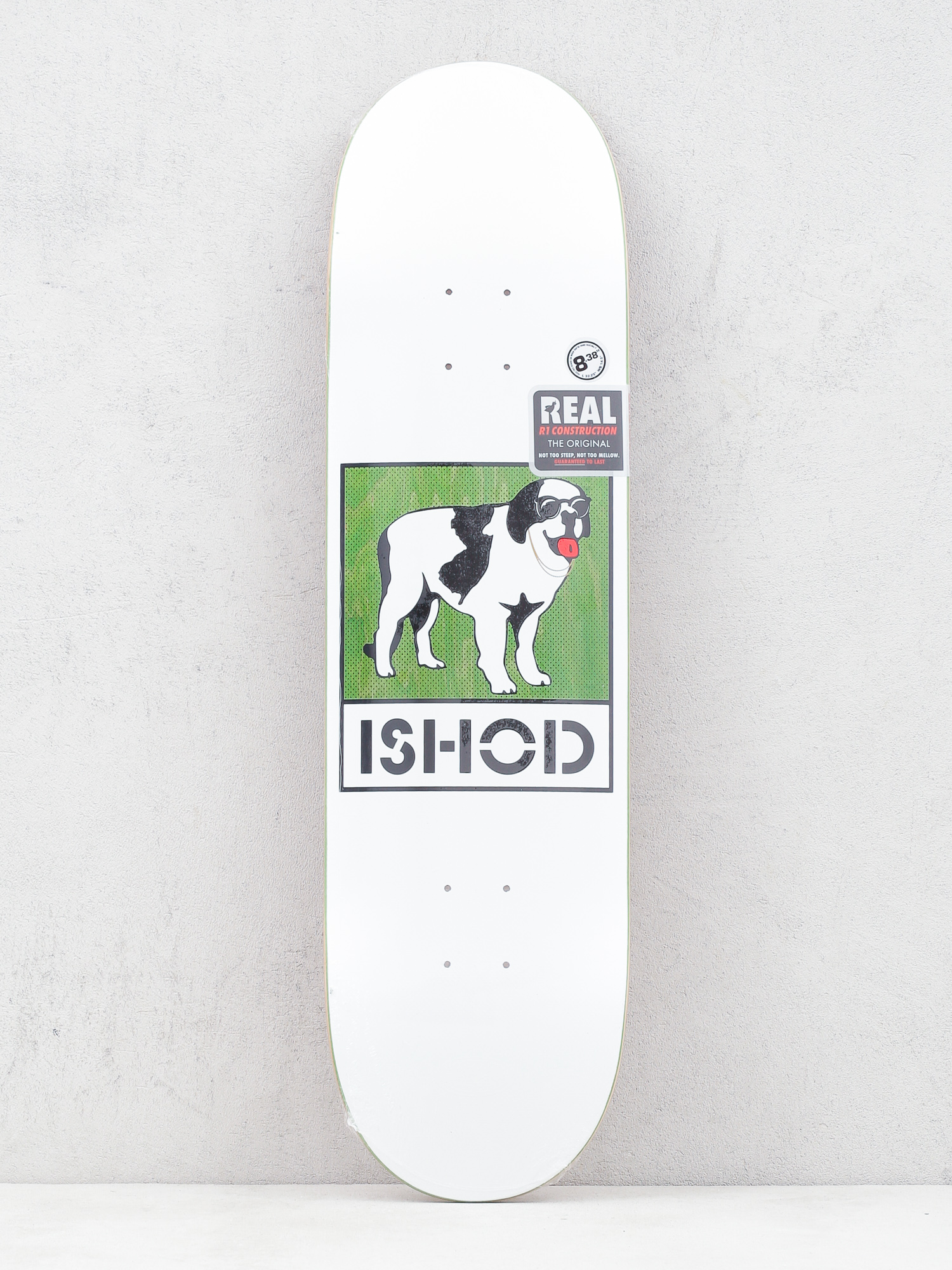 Real Ishod Big Woof Deck (white/green)