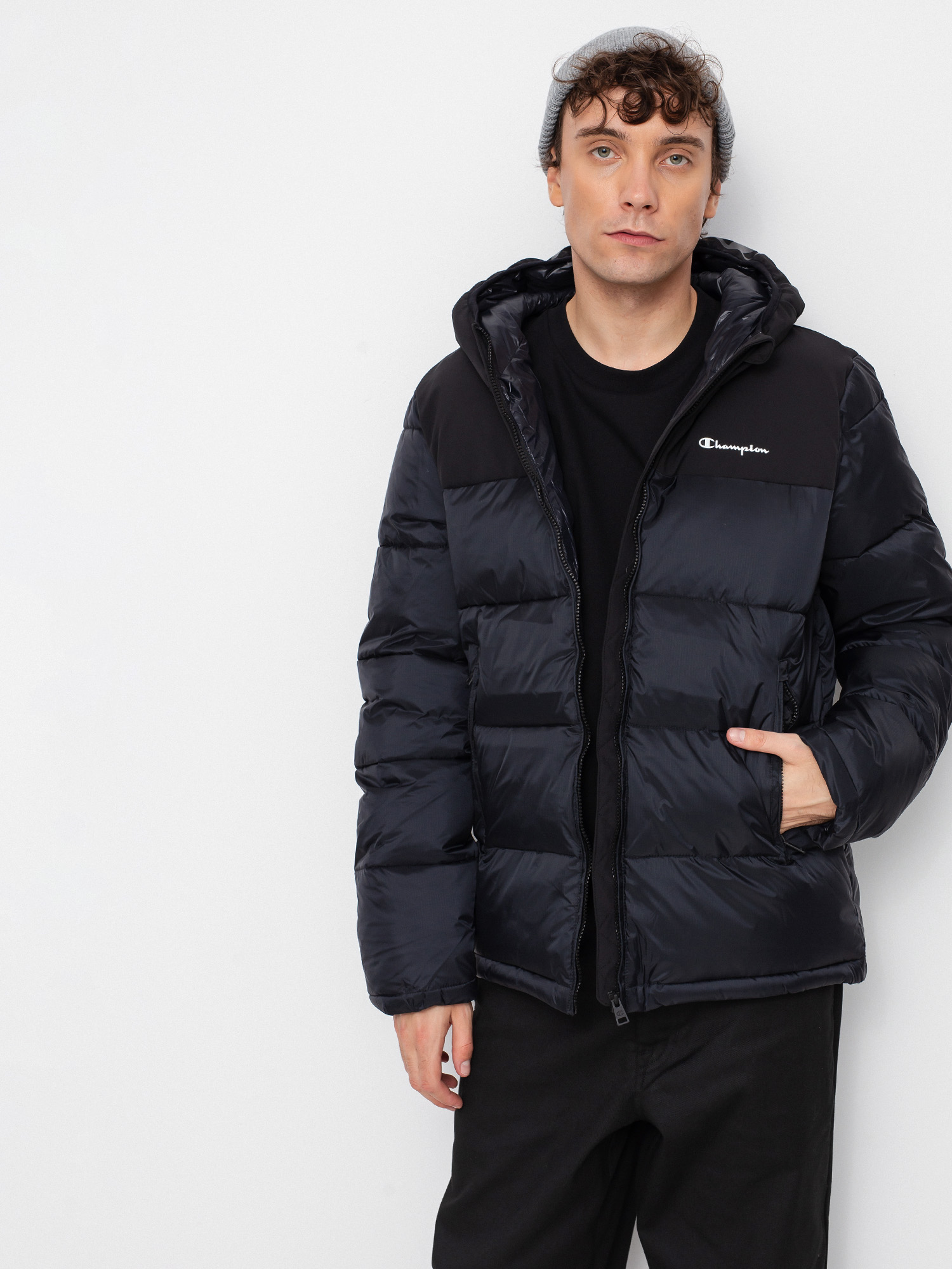 Champion Legacy Hooded Jacket 216652 Jacket - black (nbk/nbk)