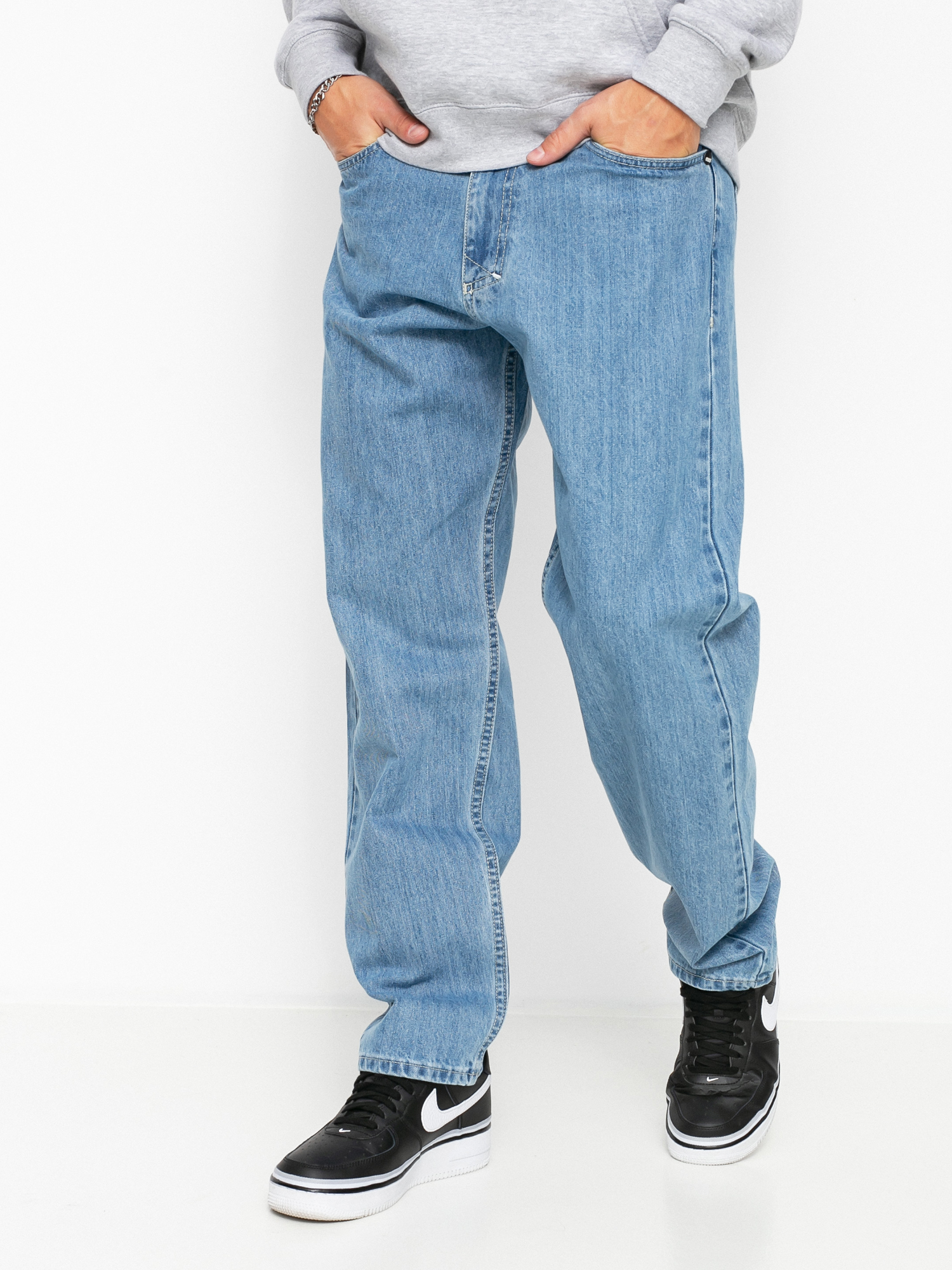 MassDnm Slang Jeans Baggi Fit Pants (Light Blue Stone Wash)
