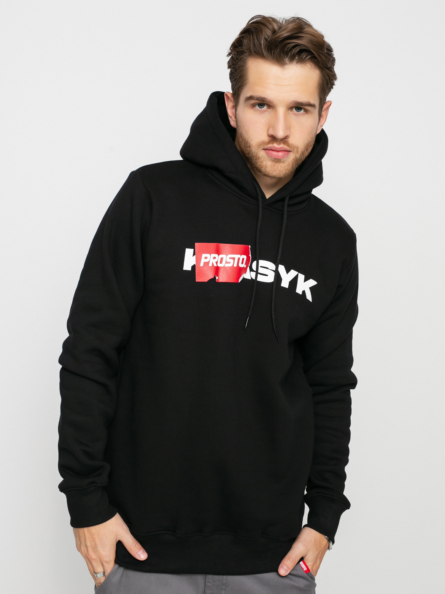 Prosto Sticker HD Hoodie - black (black)