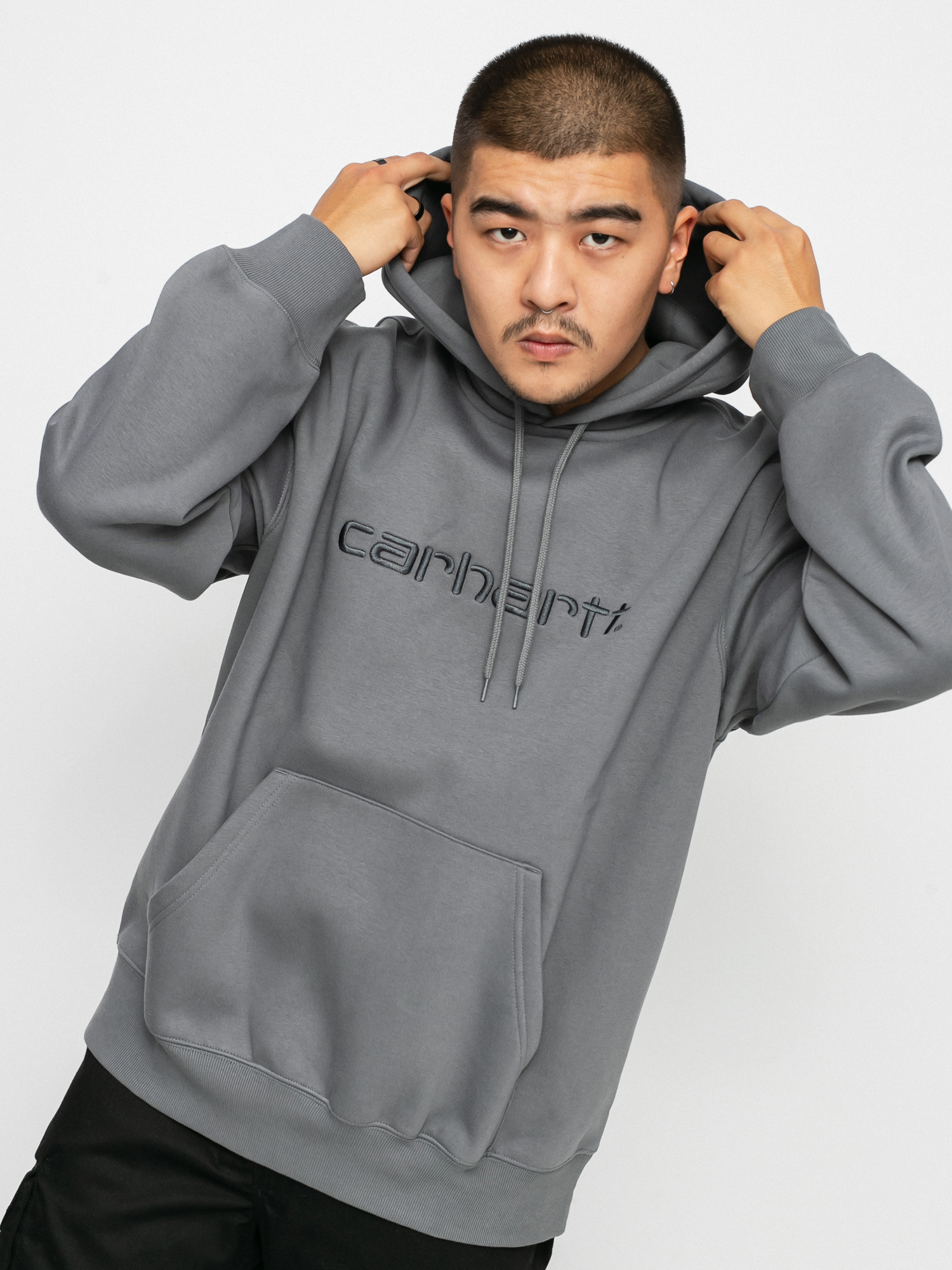 Carhartt WIP Carhartt HD Hoodie - grey (shiver/blacksmith)