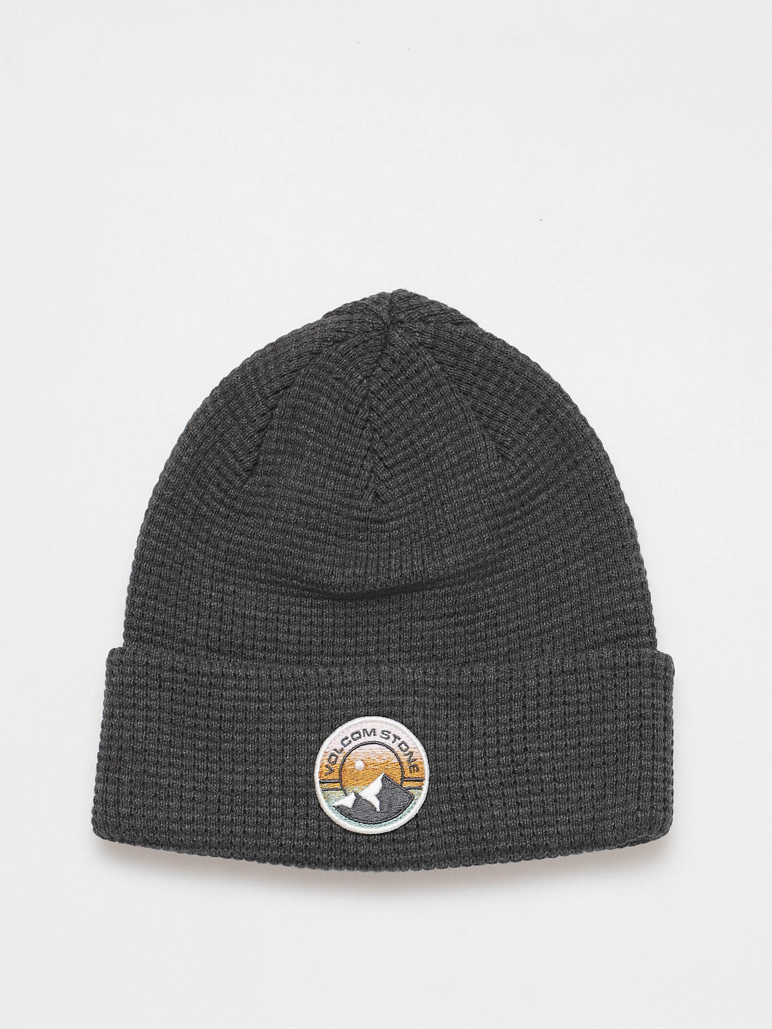 Volcom Waffle Patch Beanie Wmn - grey (dark grey)