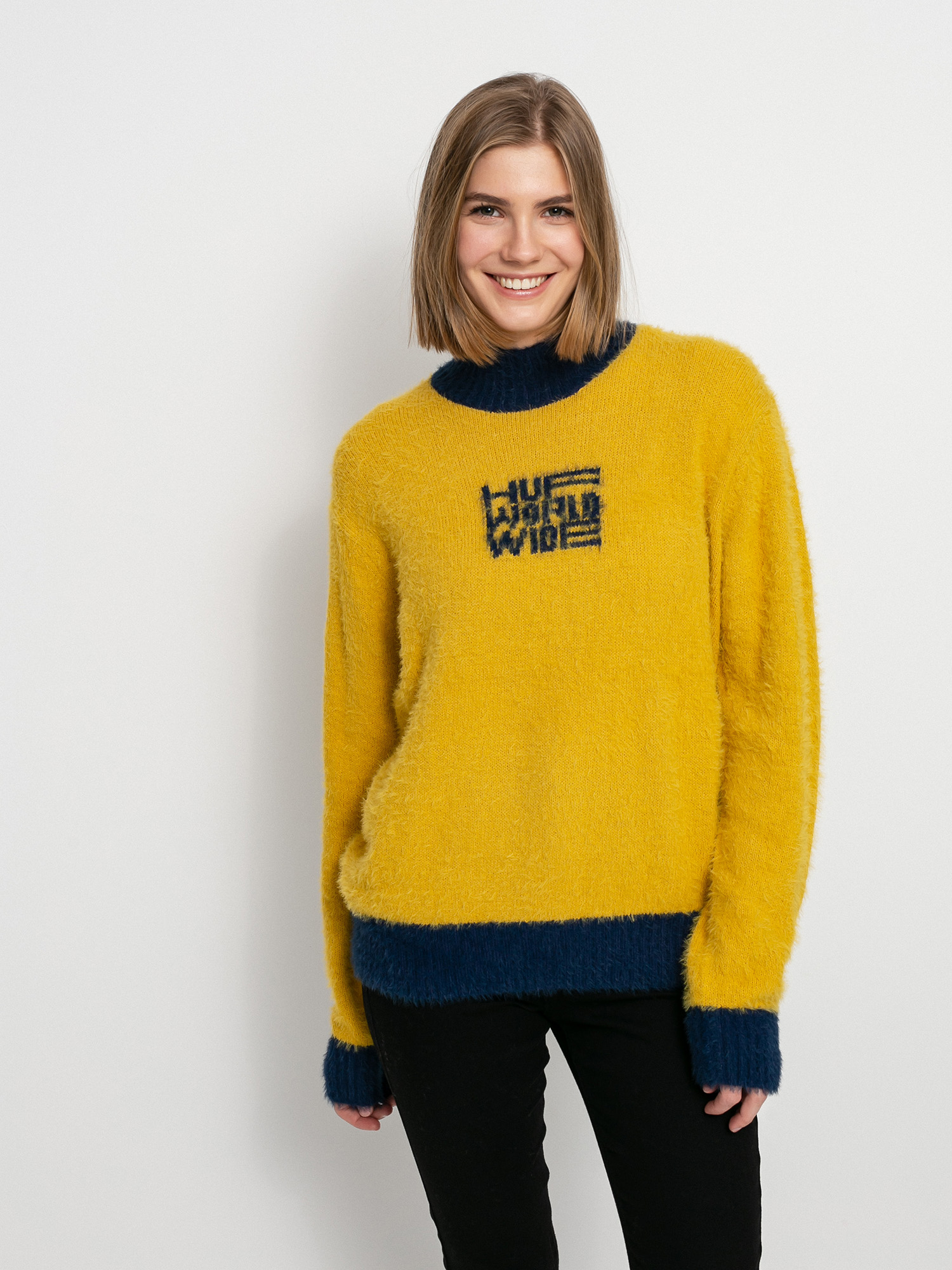 HUF Disorder Jacquard Sweater Wmn - golden (gold)