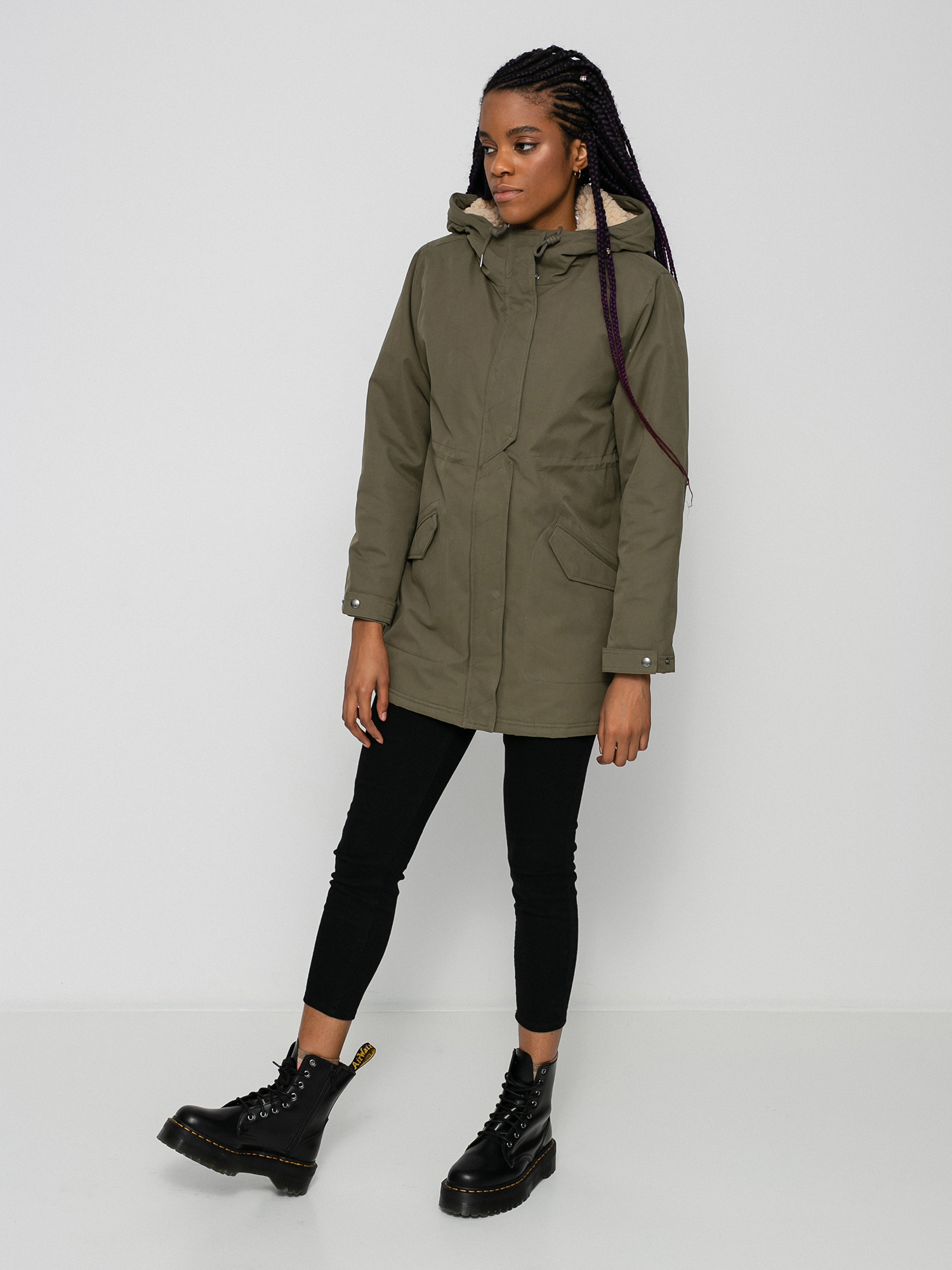 Volcom Less Is More 5K Parka Jacket Wmn (army green combo)