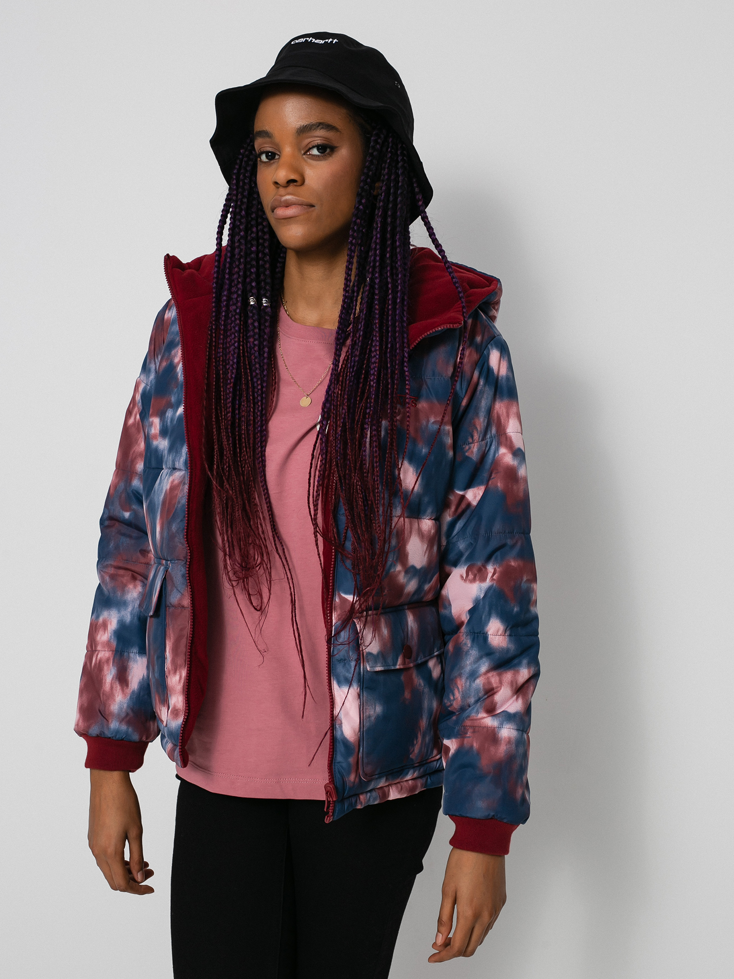 Vans Litty Reversible Puffer MTE Jacket Wmn - multicolor (pomegranate)