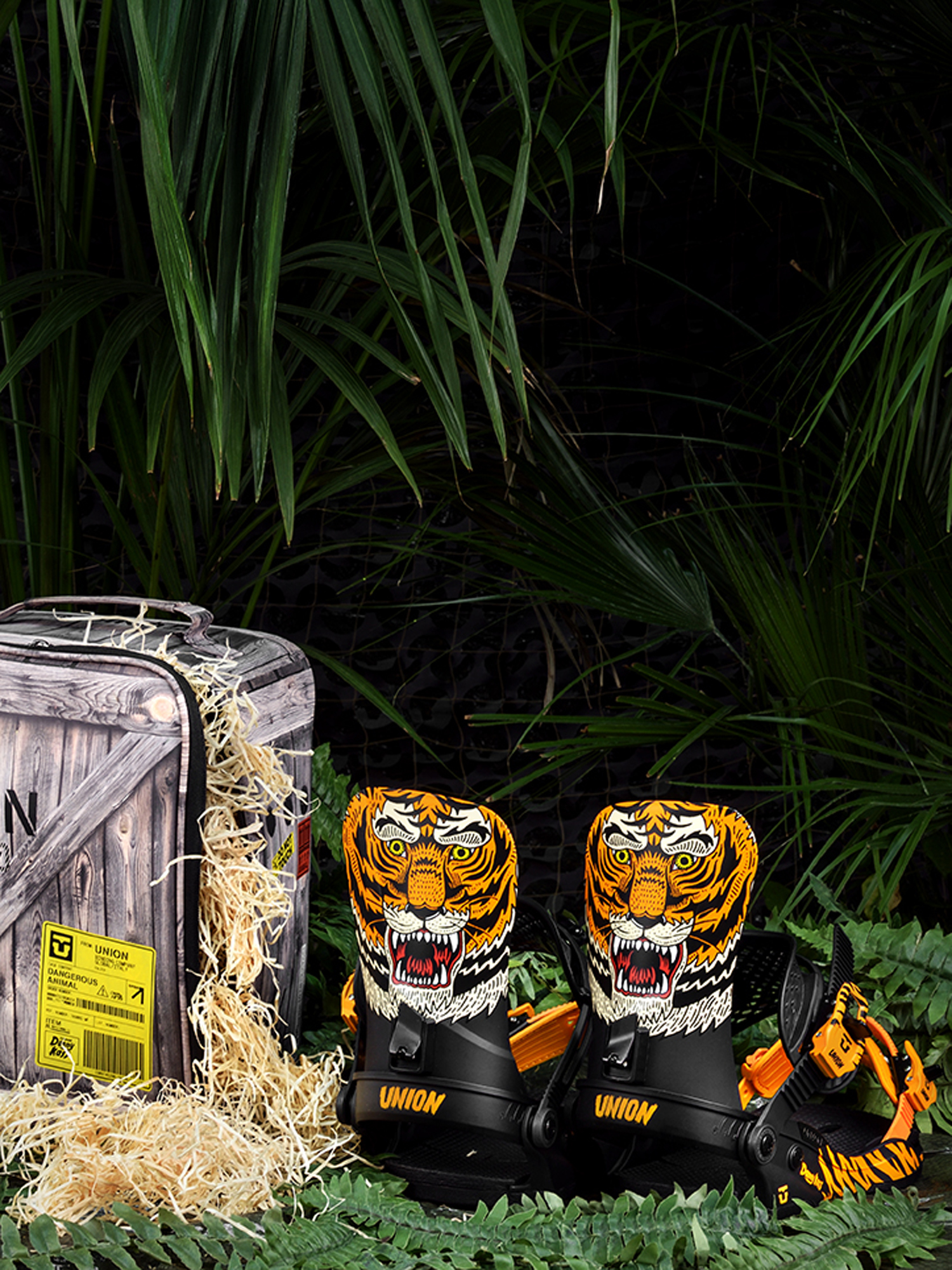 Union Danny Kass 10 Year Snowboard bindings (tiger style)