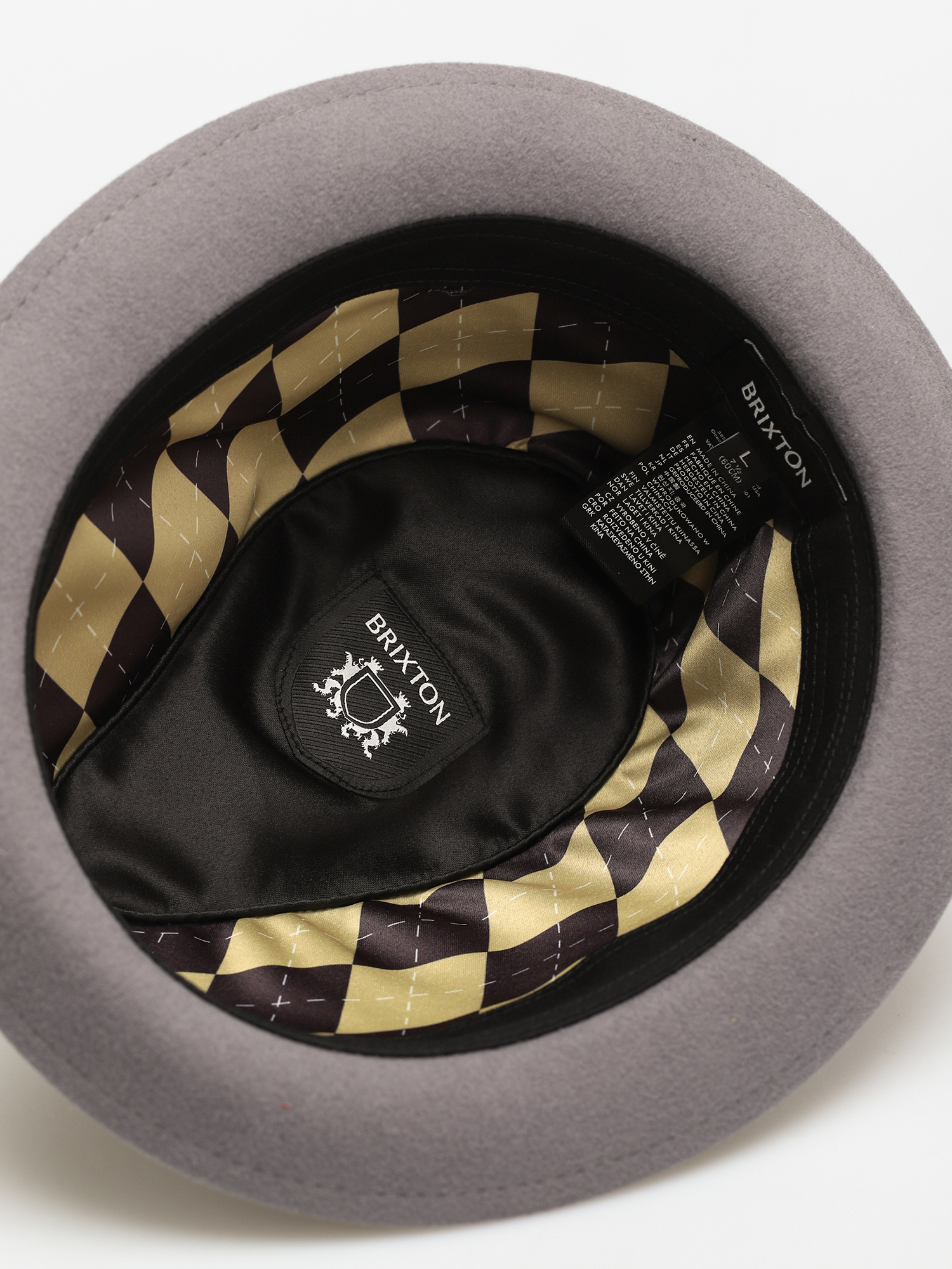 Brixton Gain Fedora Hat - grey (grey/washed black)