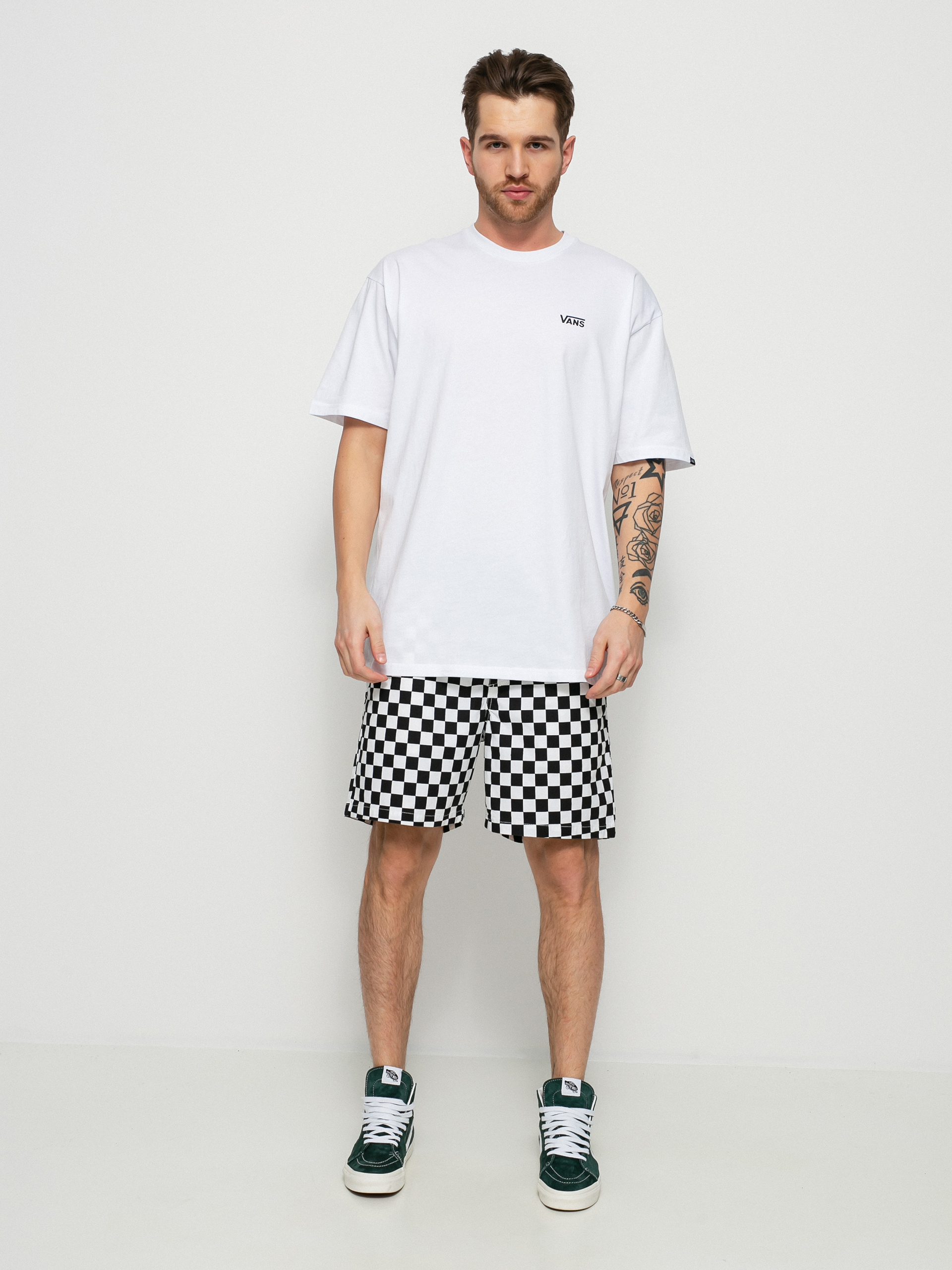 Vans Range Relaxed Elastic Shorts - black (checkerboard)