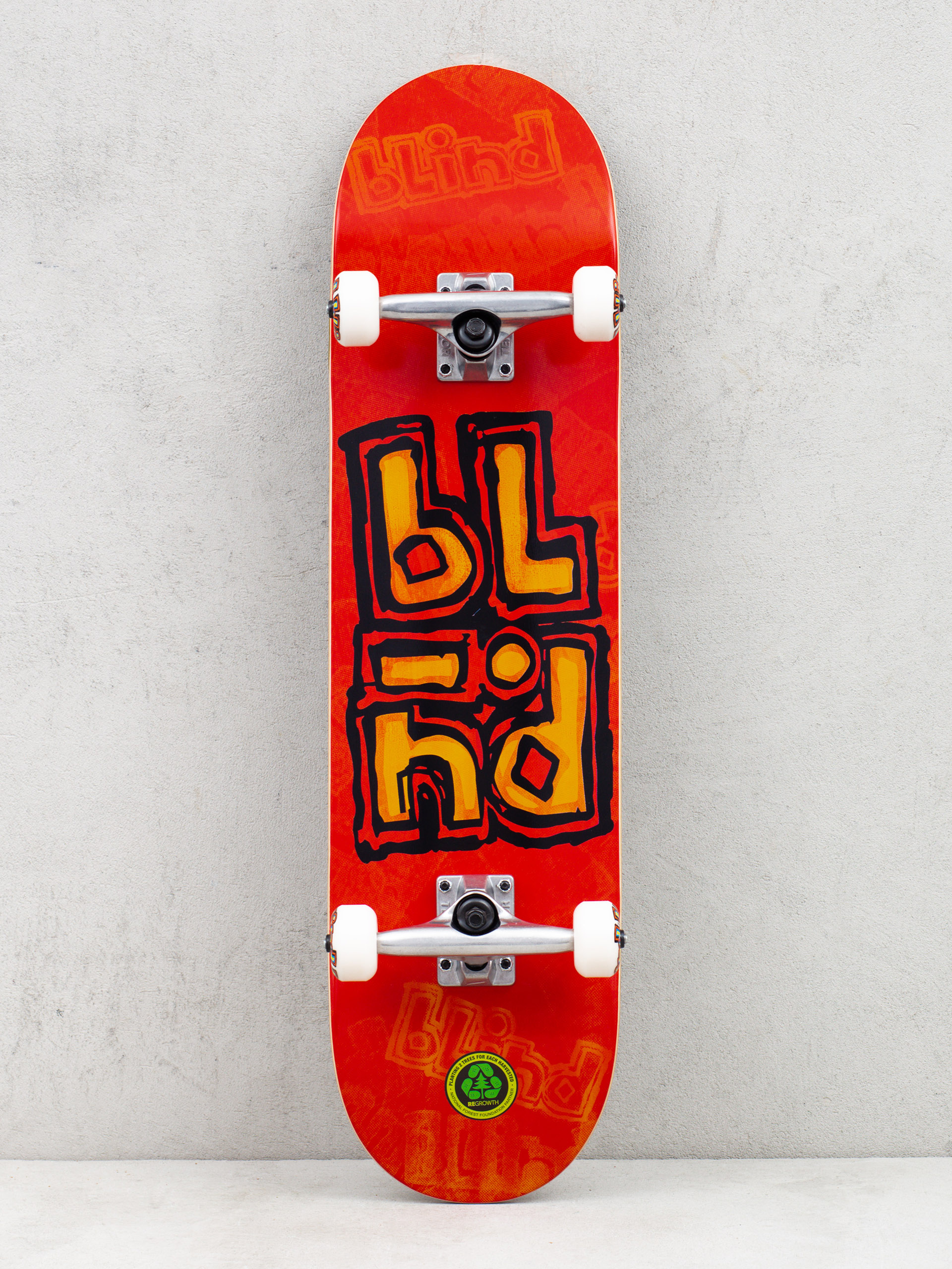 Blind Og Stacked Stamp Skateboard - red (orange)