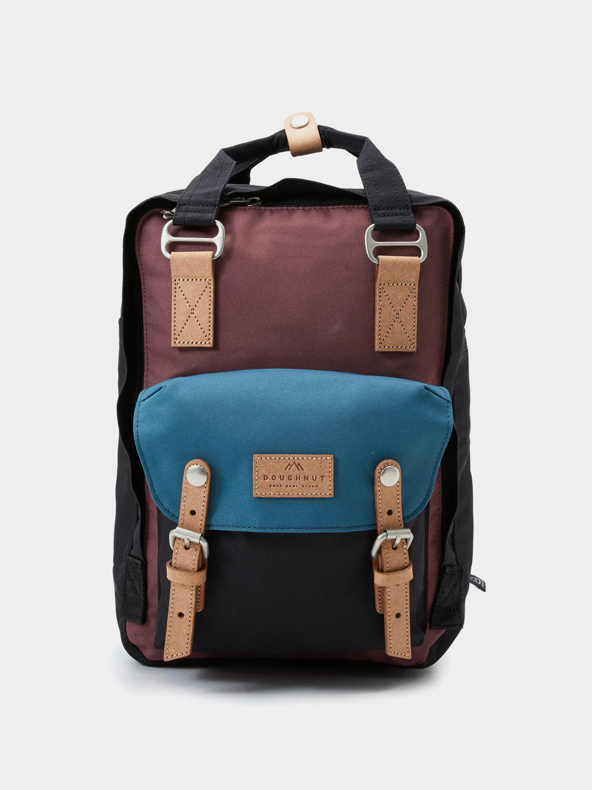 Doughnut Macaroon Reborn Series Backpack - multicolor (plum x denim)