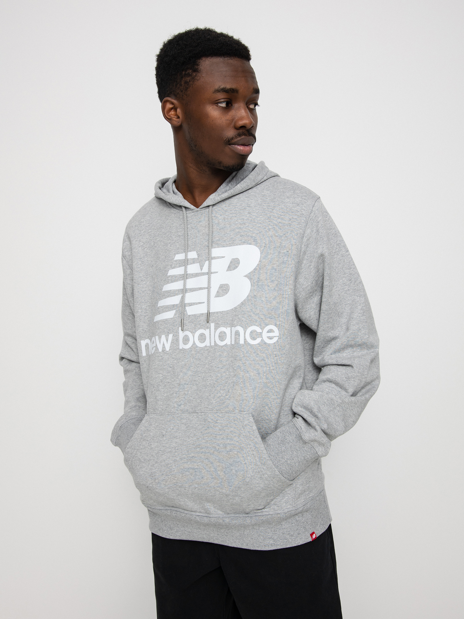 New Balance Essentials Stacked Logo HD Hoodie (grey)