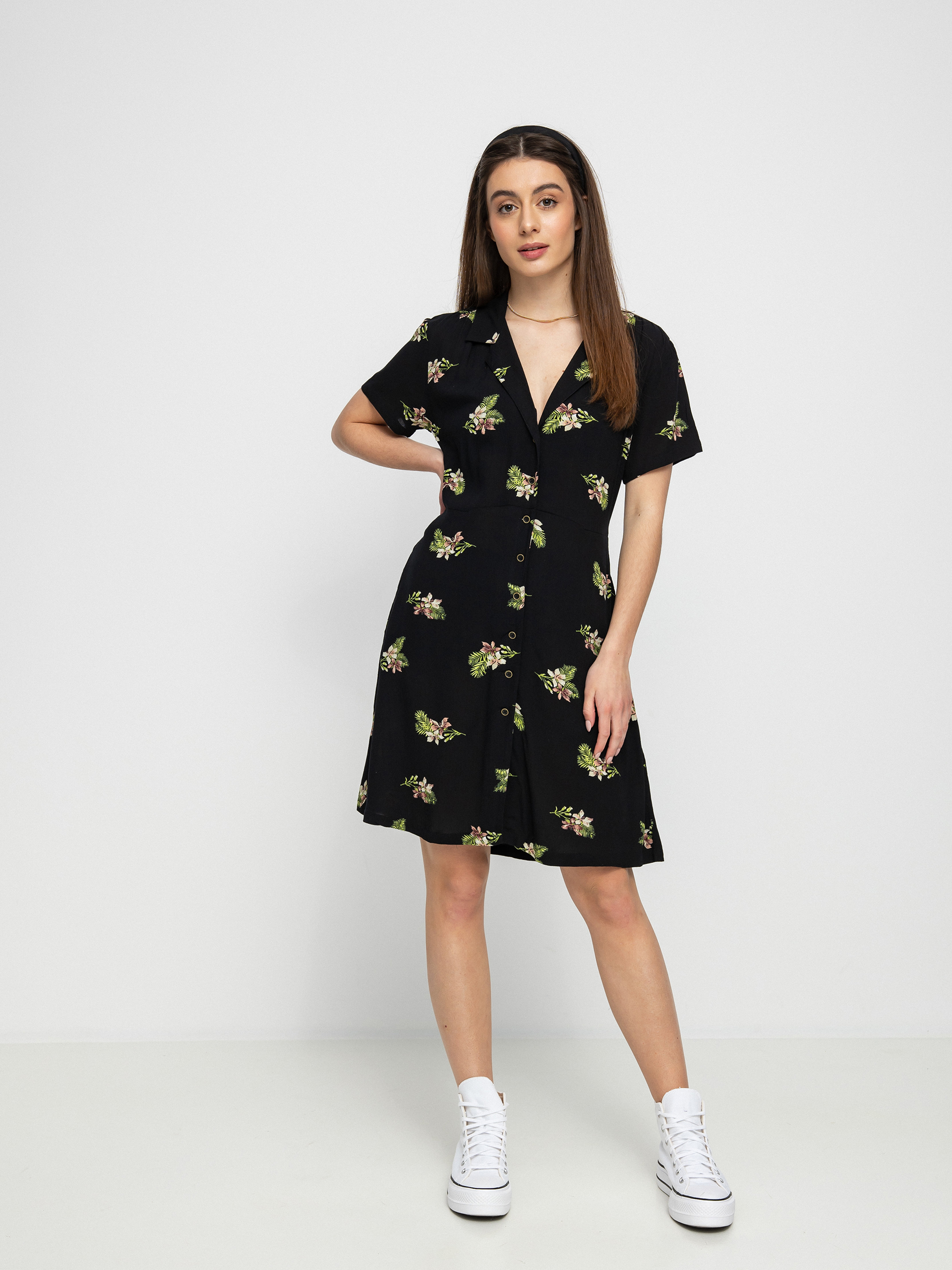 Volcom Stormy Tropix Dress Wmn - black (black)