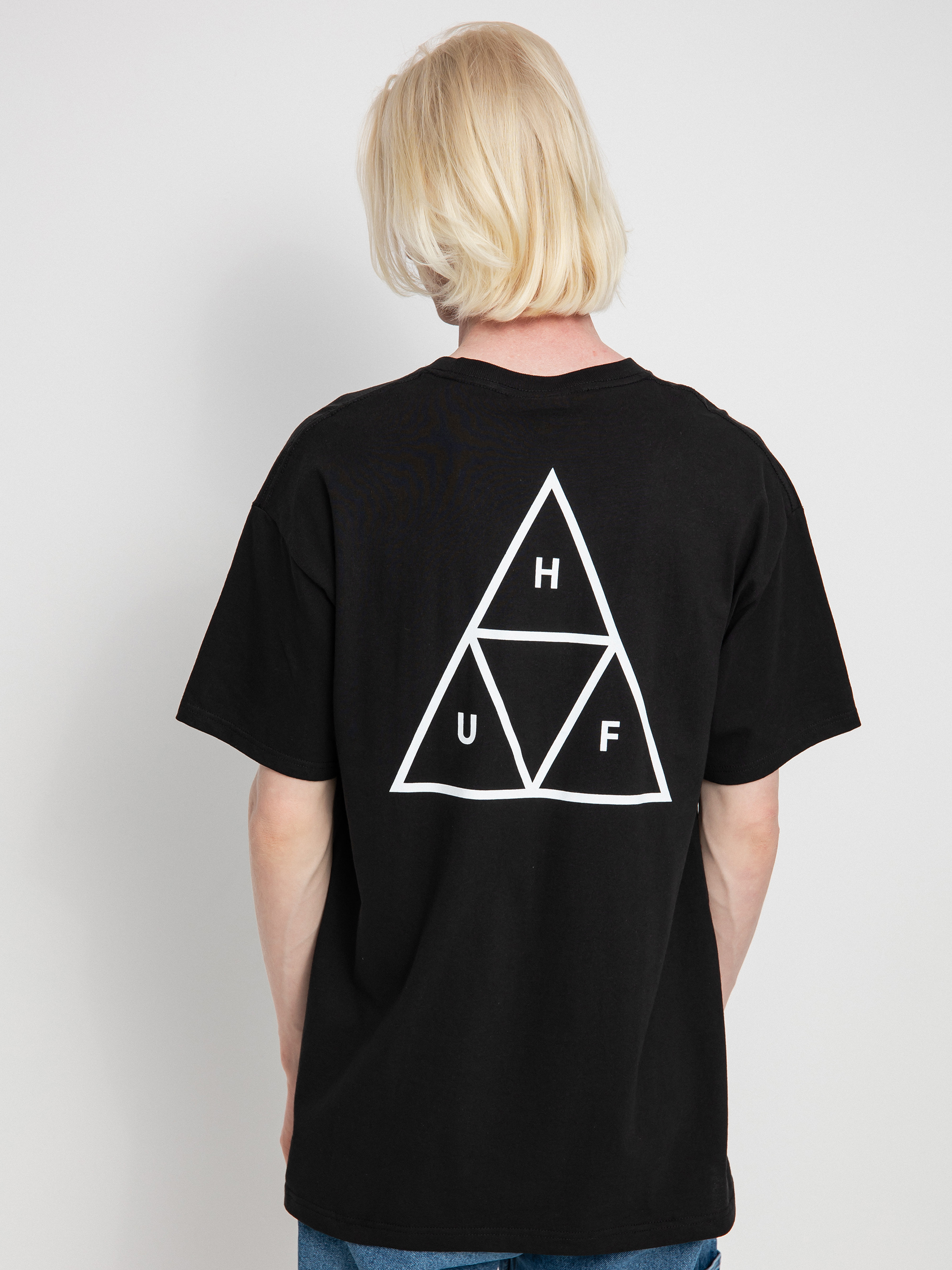 HUF Essentials Triple Triangle T-shirt - black (black)