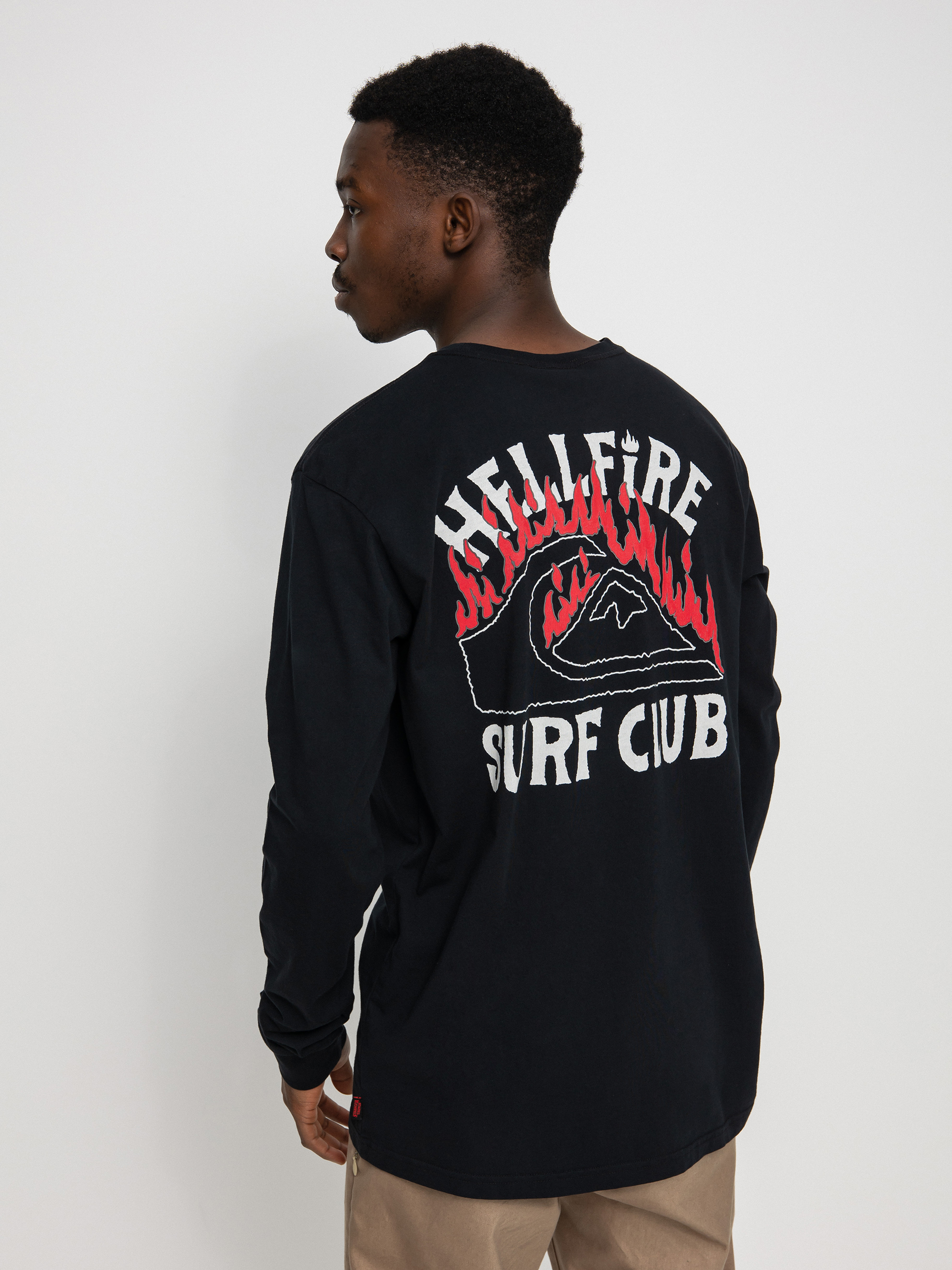 Quiksilver X Stranger Things Hell Fire Surf Club Longsleeve - black (black)