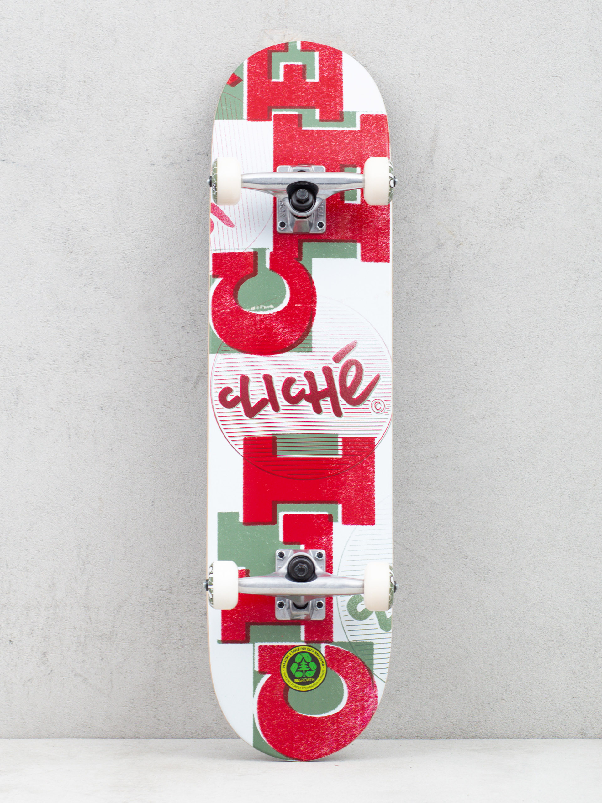 Cliche Uppercase Skateboard - red (red/white)