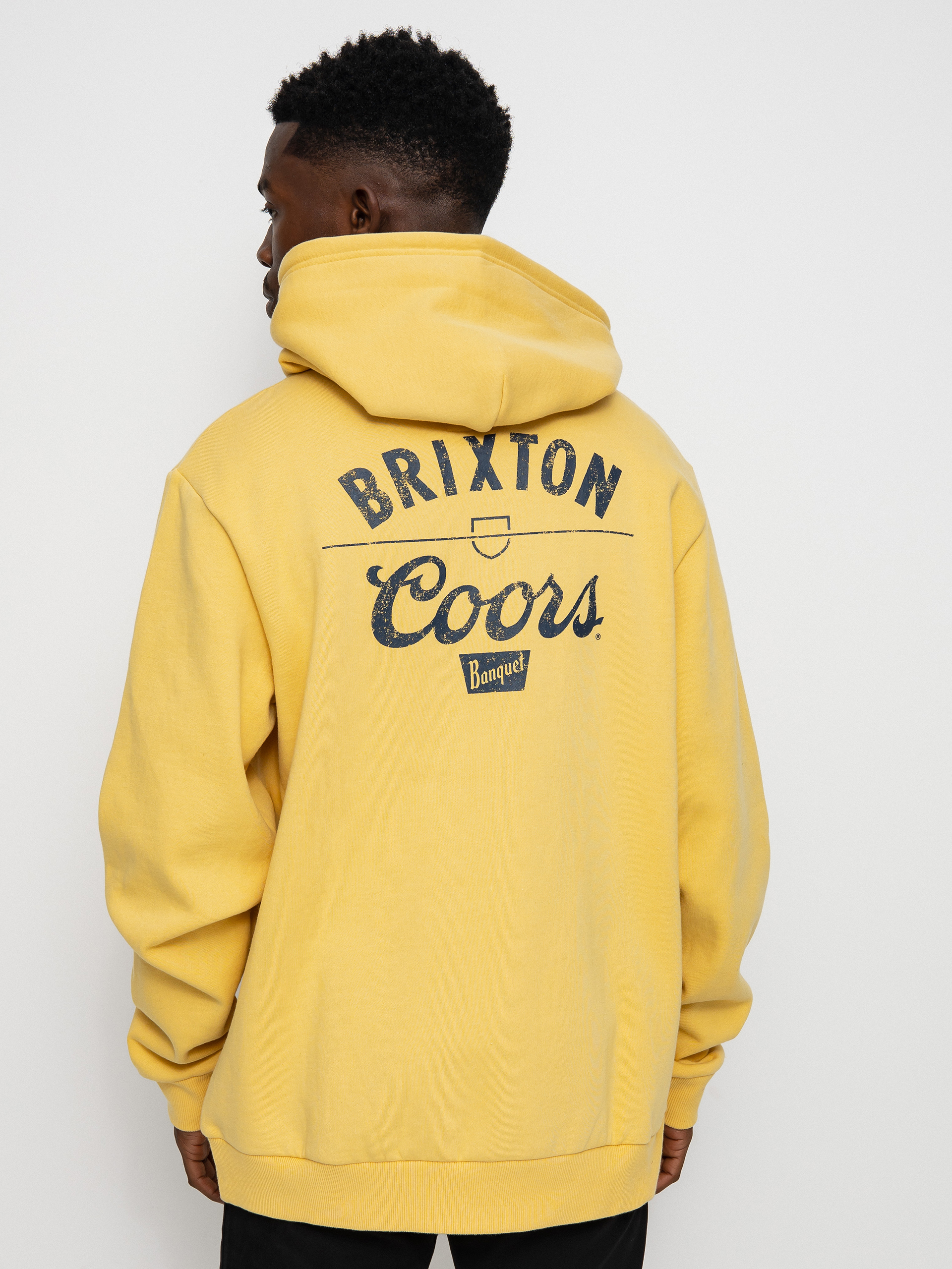 Brixton Coors Labor HD Hoodie - yellow (buff)
