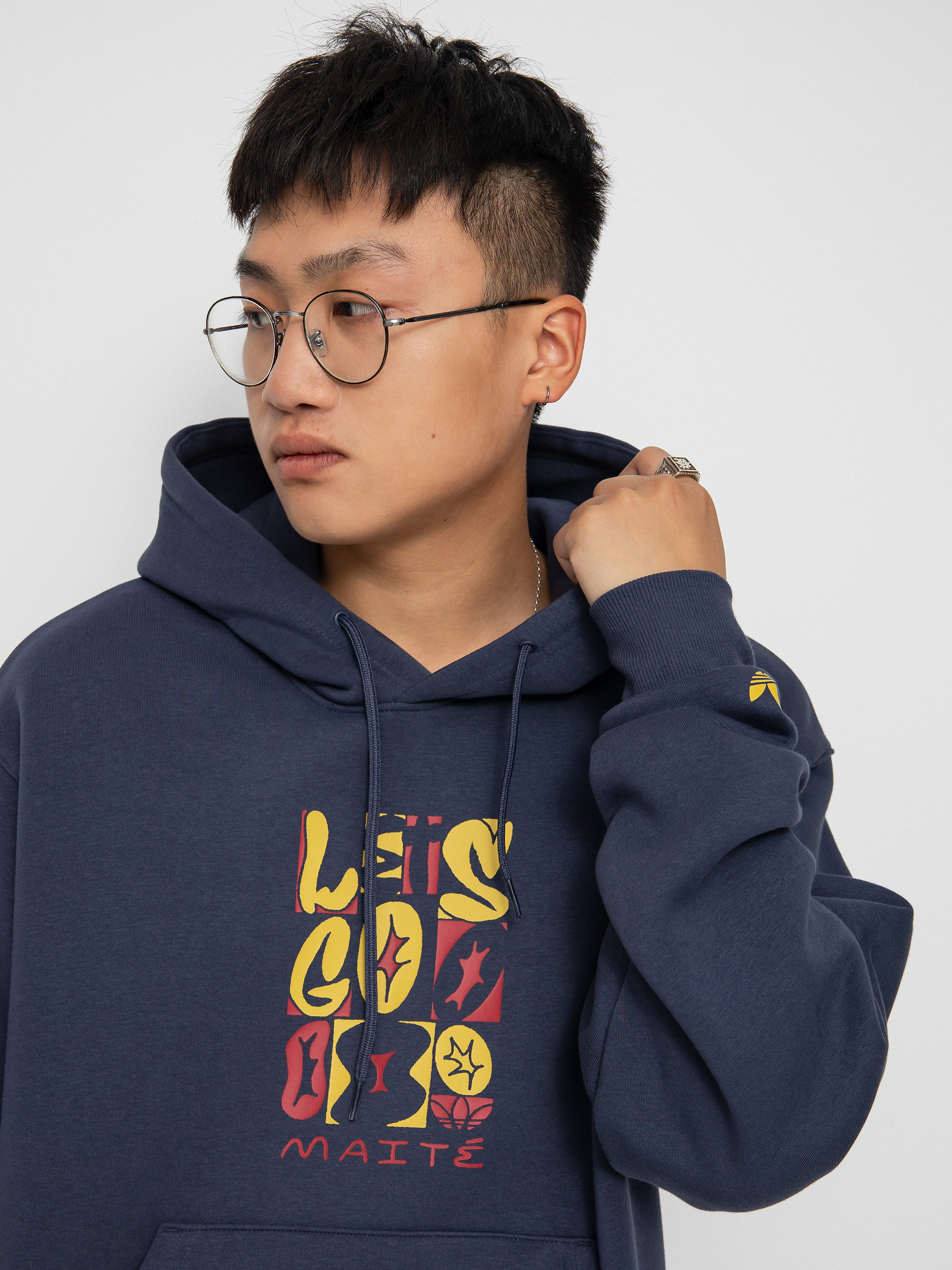 adidas Maite M HD Hoodie - navy blue (shanav/pyrite/tmvire)