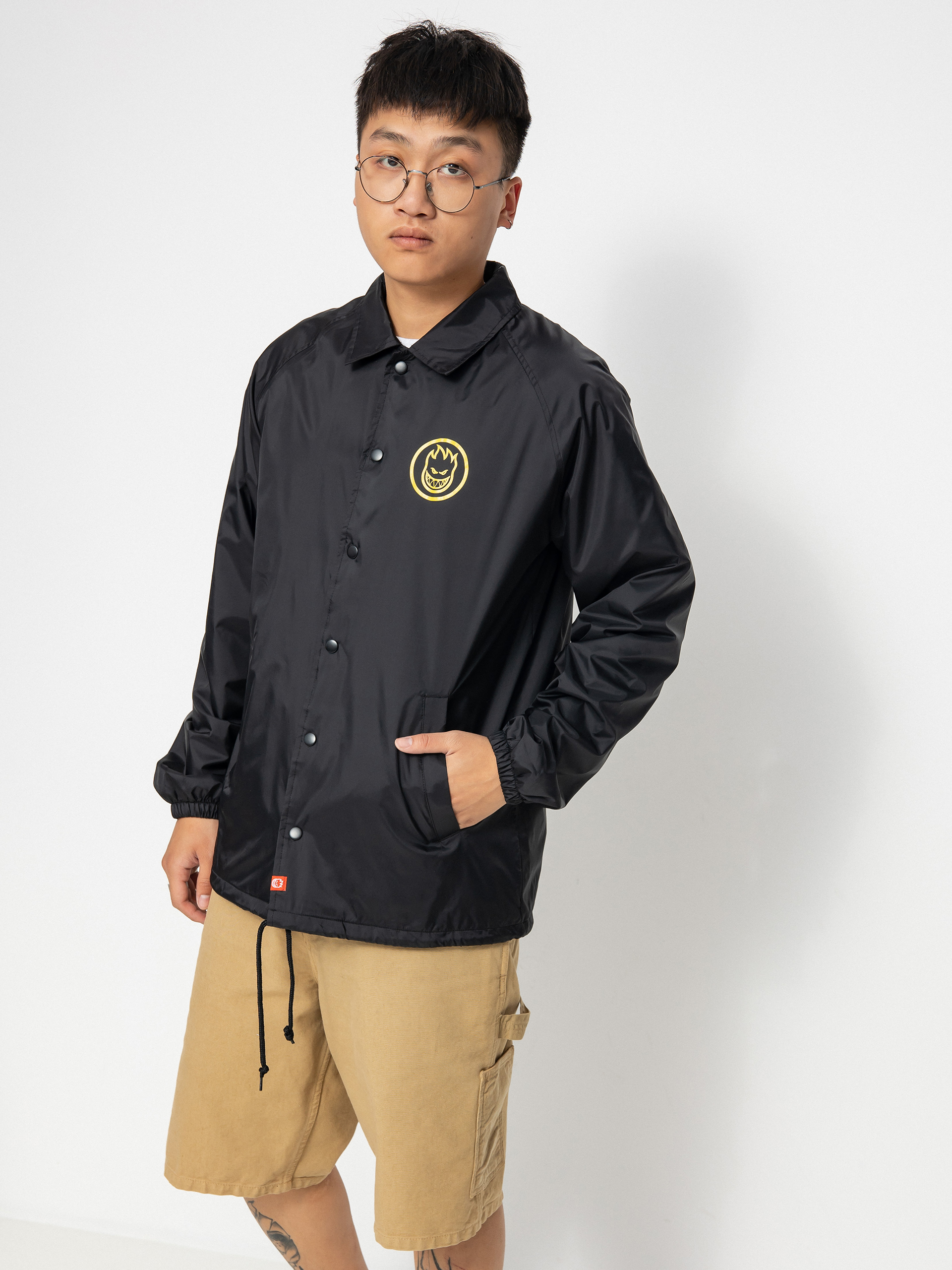 Spitfire Clsc Swrl Jacket - black (black/yellow)
