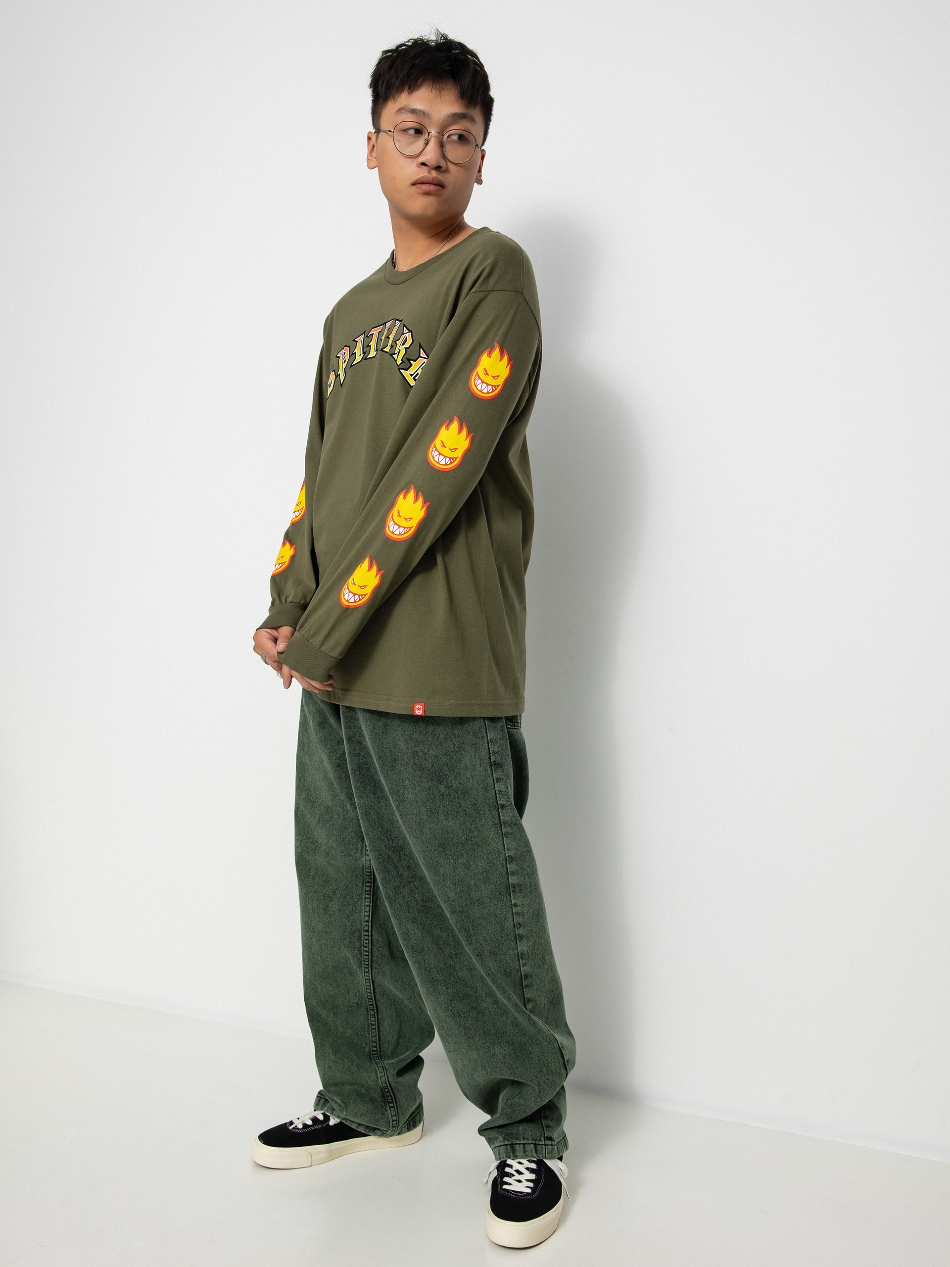 Spitfire Old Bghd Fl Longsleeve - green (silver/green)