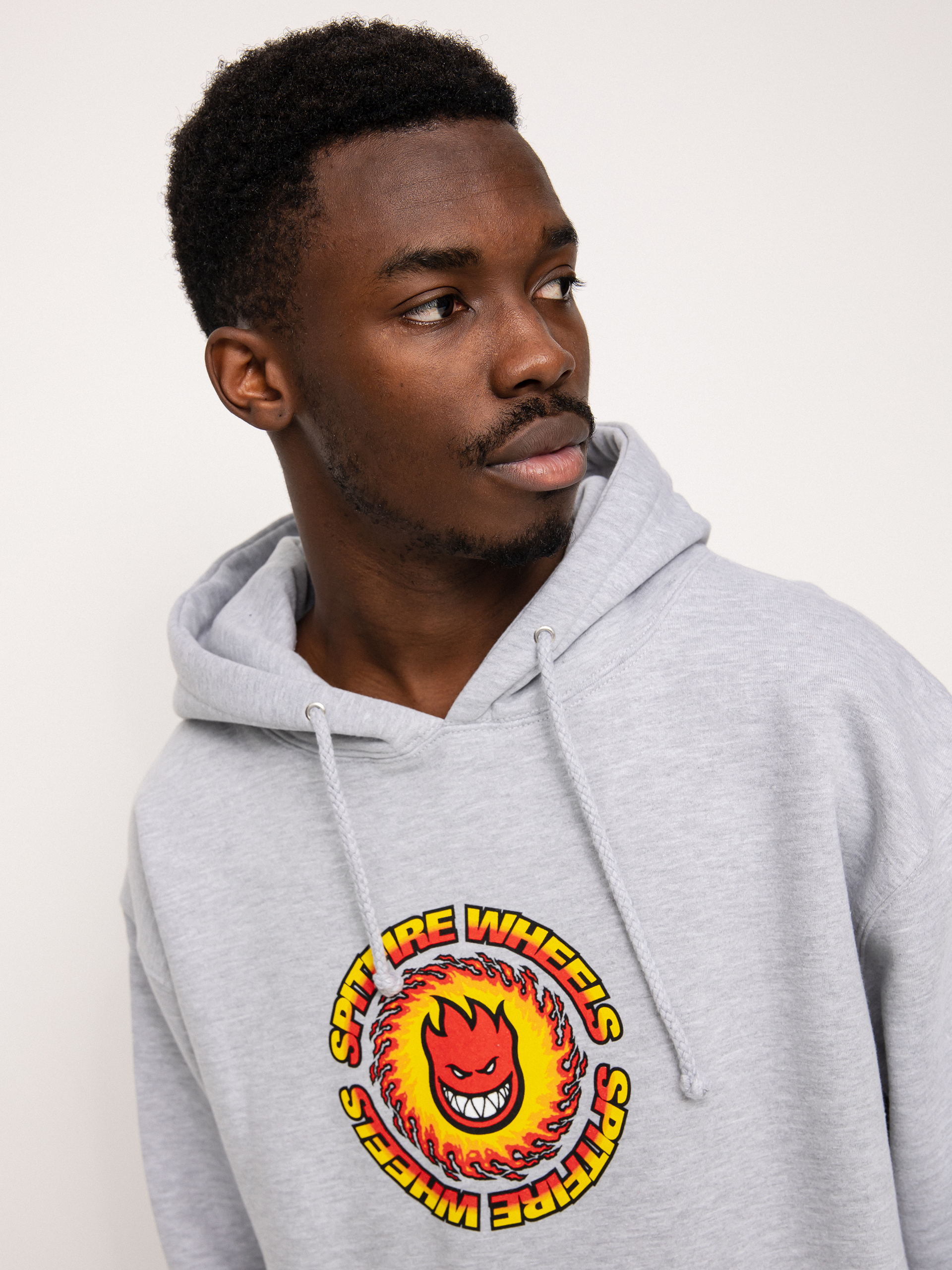 Spitfire Og Fireball HD Hoodie - grey (grey heather)