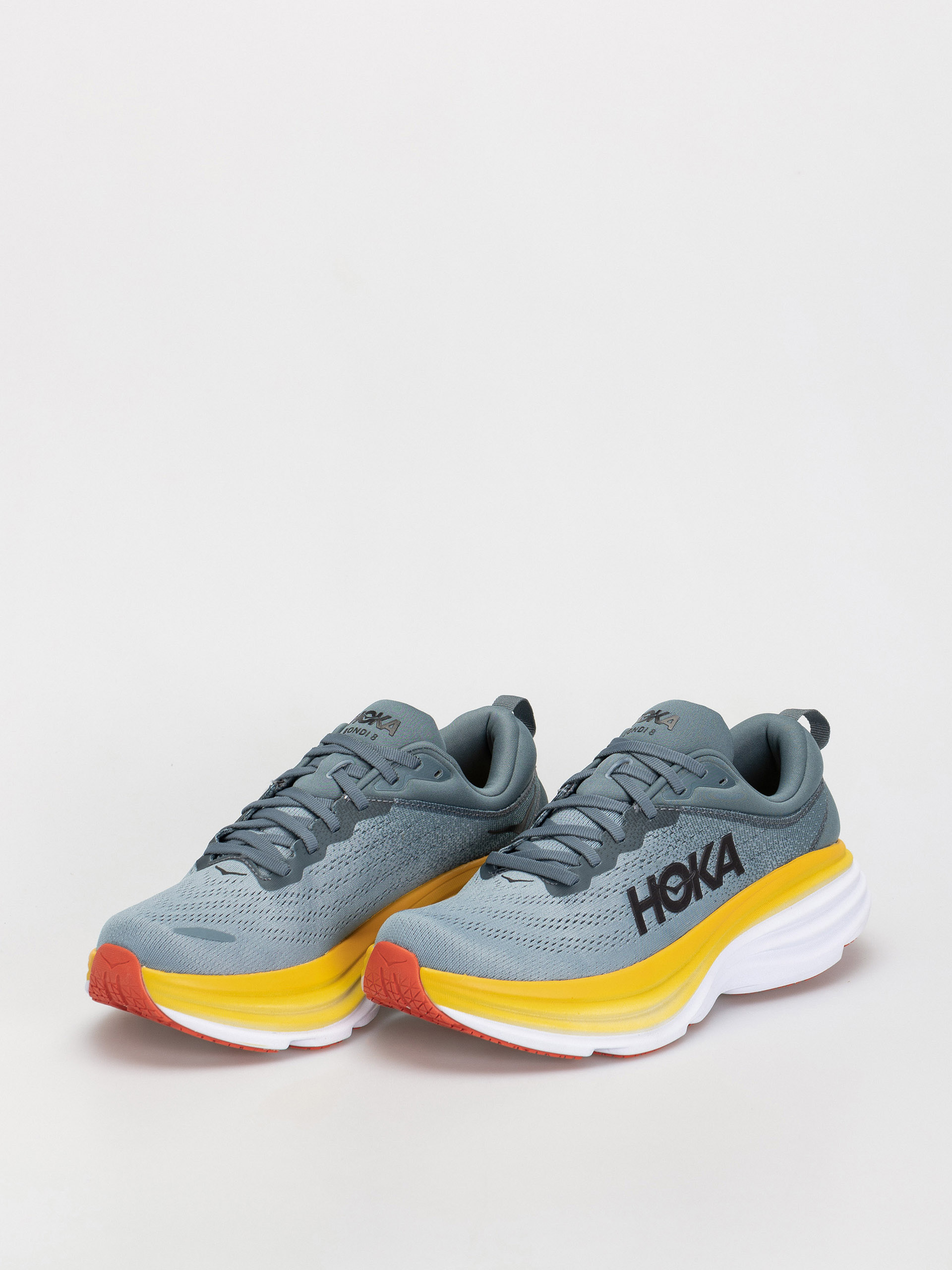 Hoka Bondi 8 Shoes - grey (goblin blue/mountain spring)