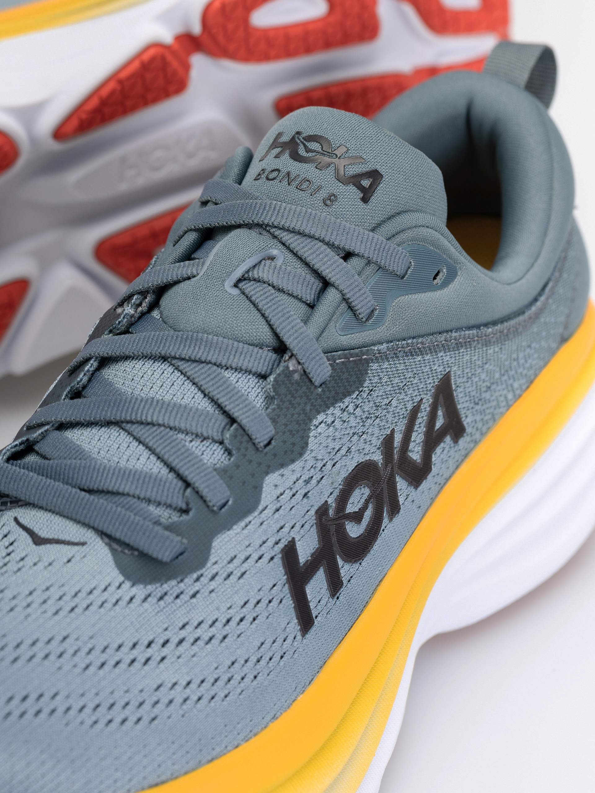 Hoka Bondi 8 Shoes - grey (goblin blue/mountain spring)