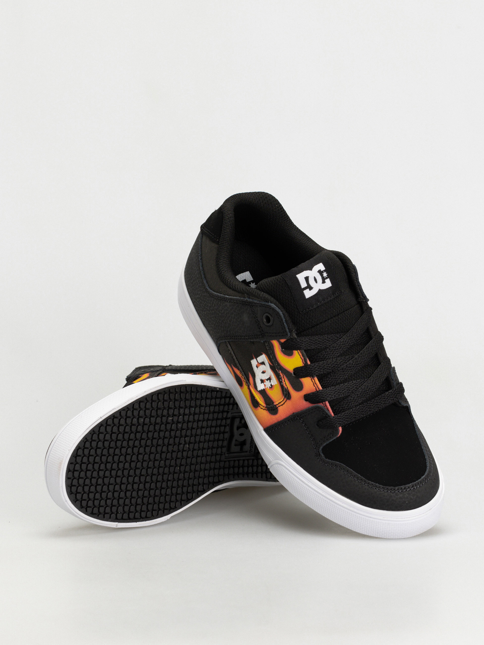 DC Pure JR Kids shoes - black (black/flames)