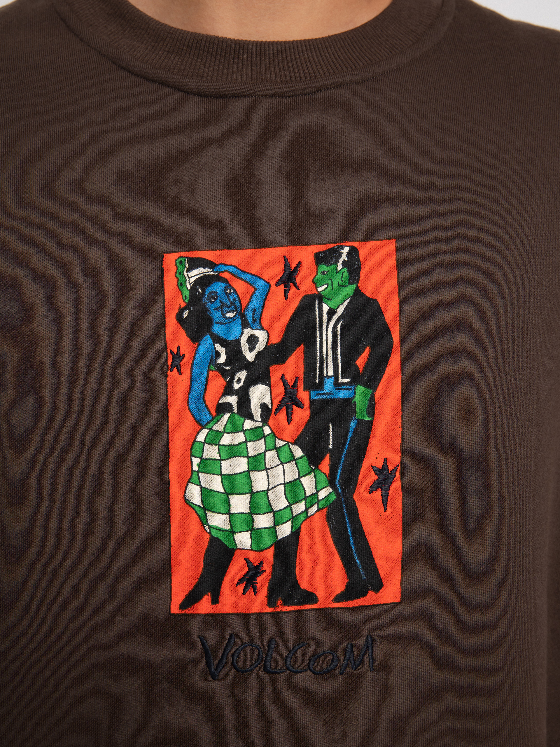 Volcom Fa Bob Mollema Crew Sweatshirt - brown (dark brown)